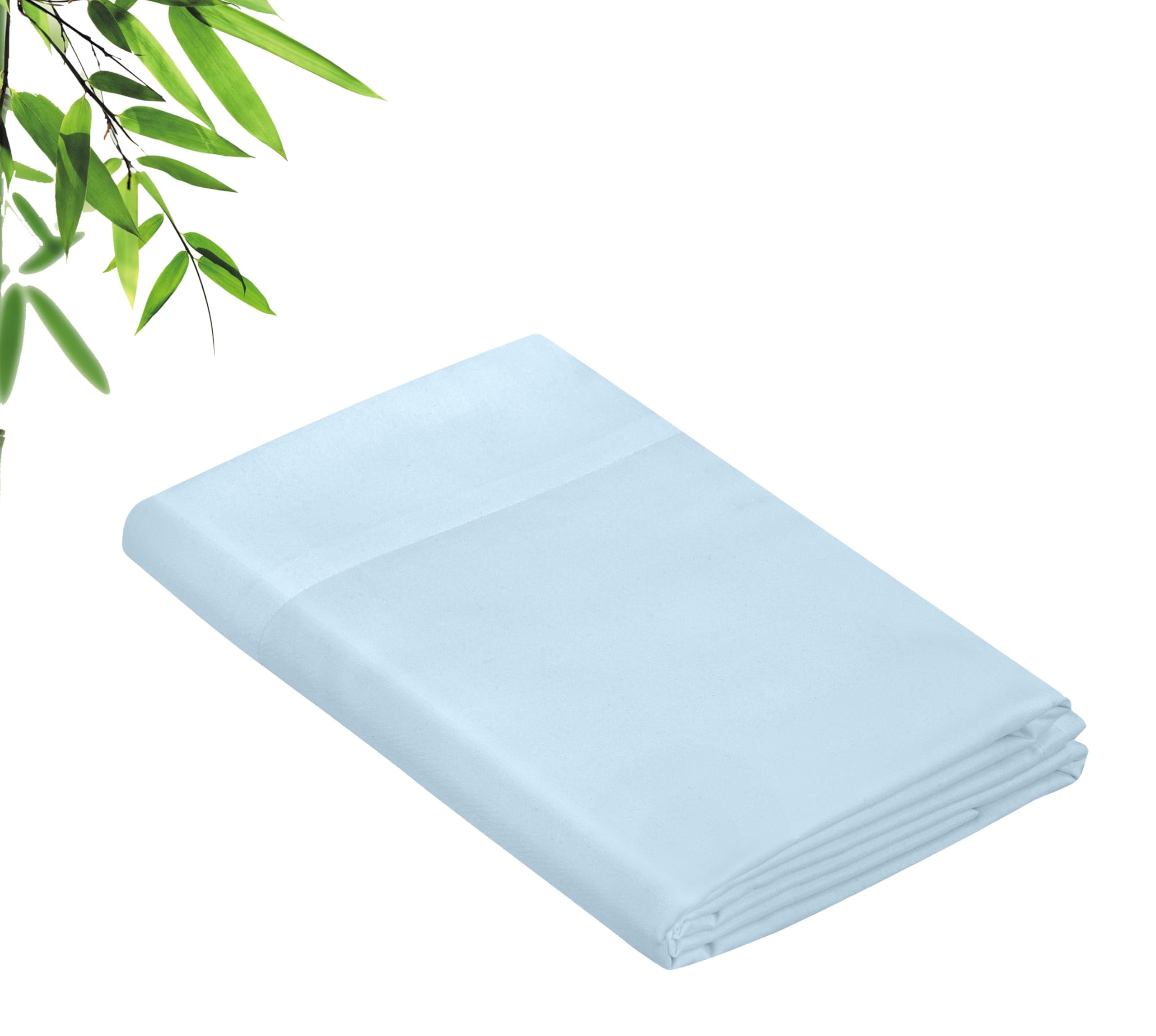 Royale Linens Bamboo Twin Flat Sheets Only - Cooling Sheets - Organic ...