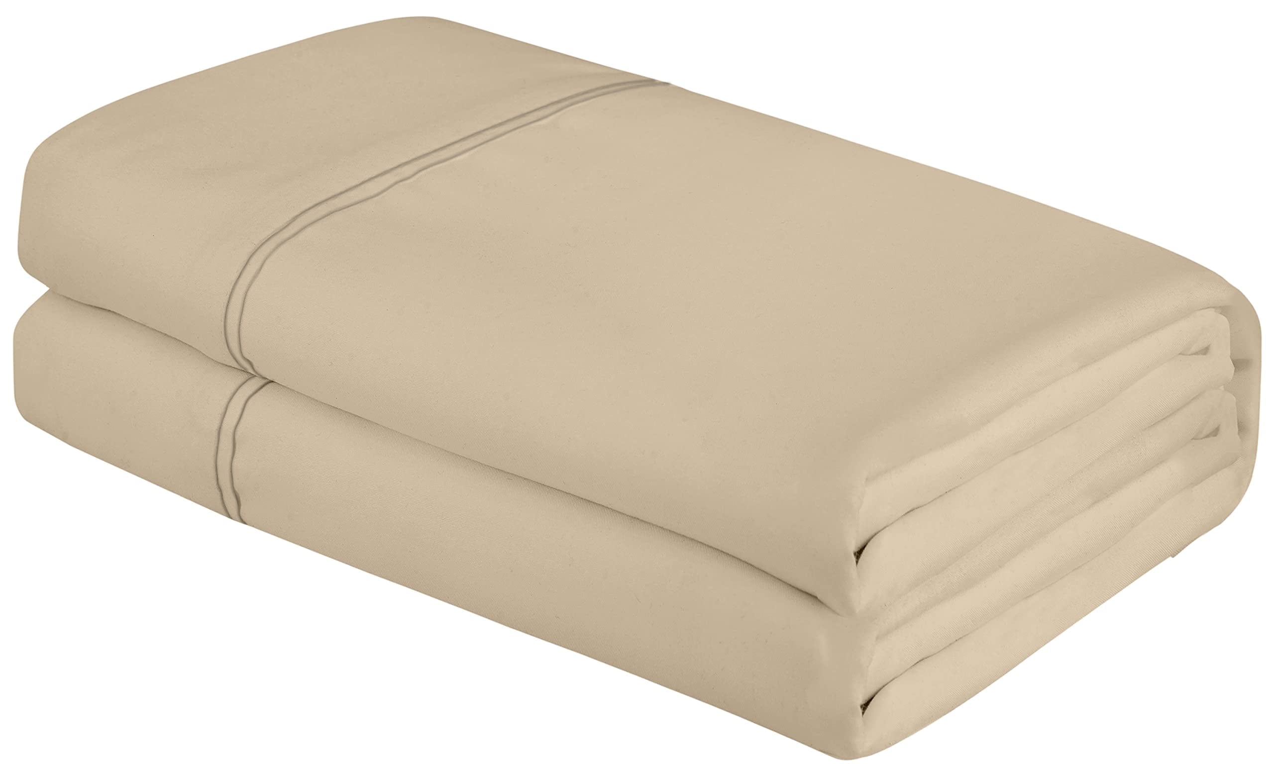 Royale Linens California King Flat Sheet Only - Brushed 1800 Microfiber - Ultra Soft ...