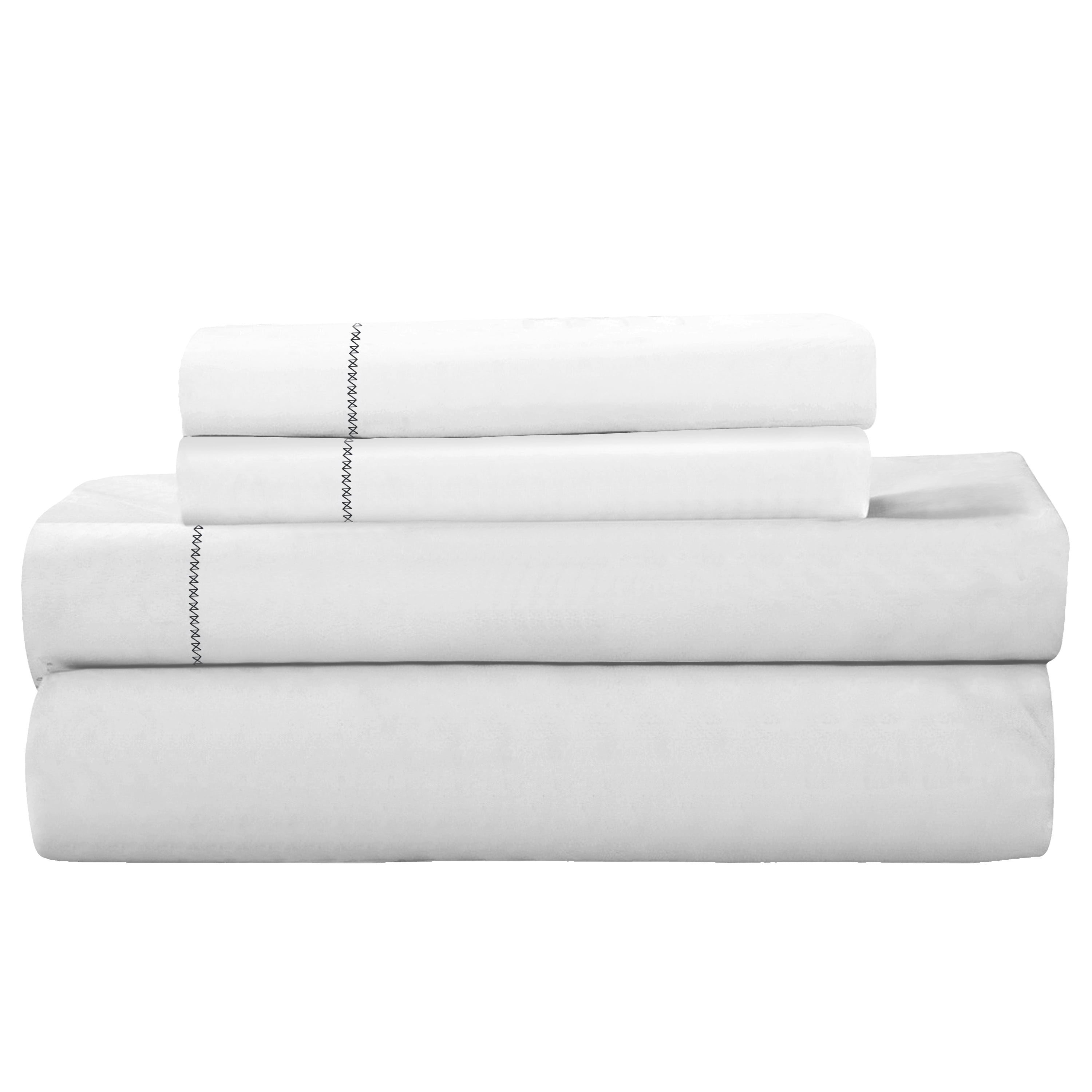 Royale Linens Queen 4-Piece Deep Pocket Sheet Set, Super Soft Brushed ...