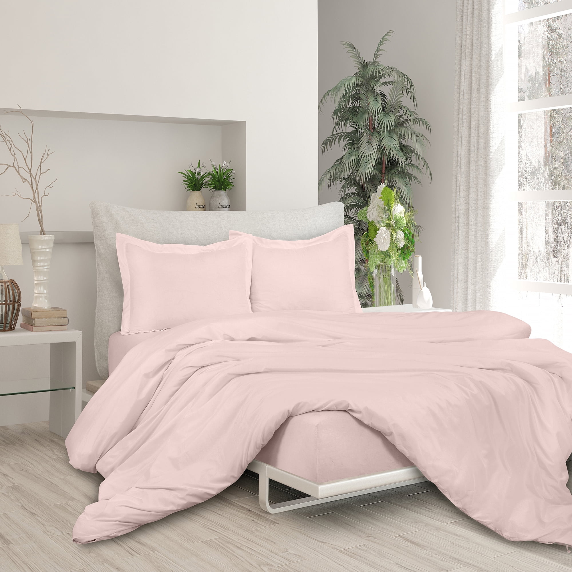 Royale Linens 3-Piece Pink Duvet Bedding Sets, Queen - Walmart.com