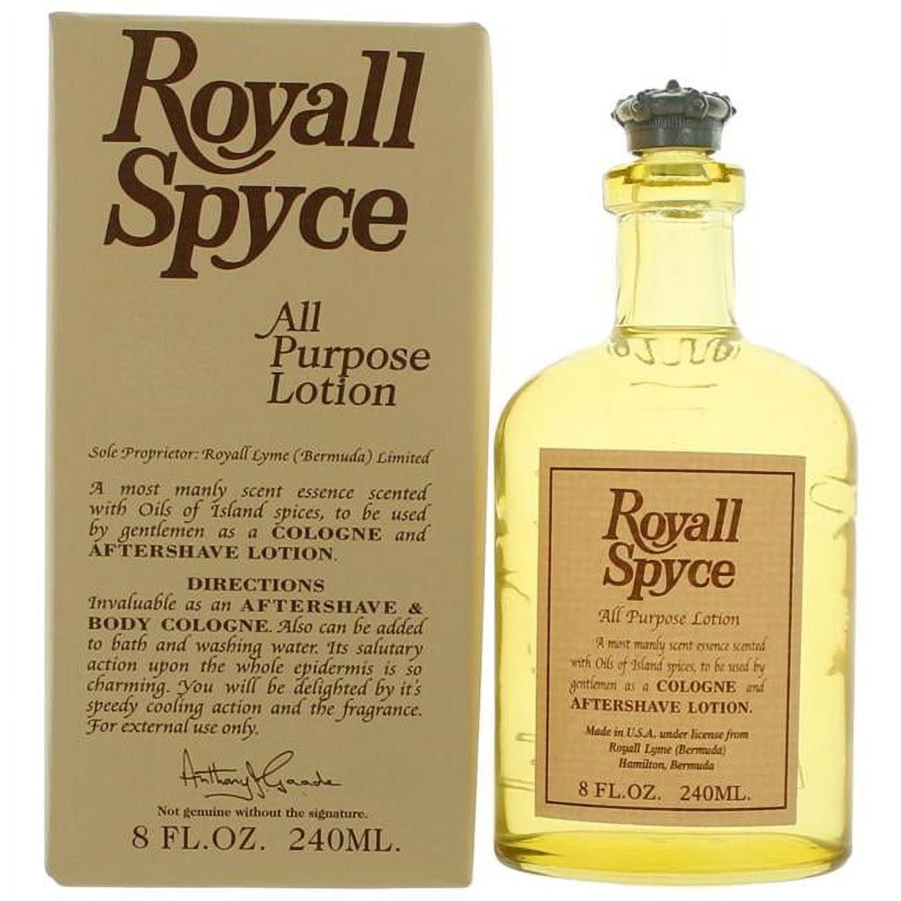 Royall Fragrances 8 oz Royall Spyce All Purpose Lotion for Men ...