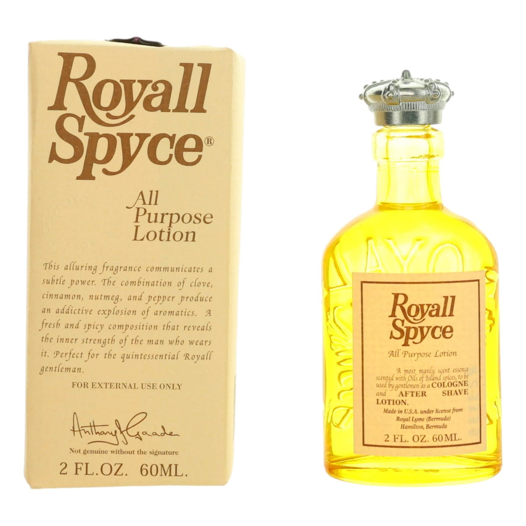 Royall Spyce by Royall Fragrances, 2 oz All Purpose Lotion for Men ...