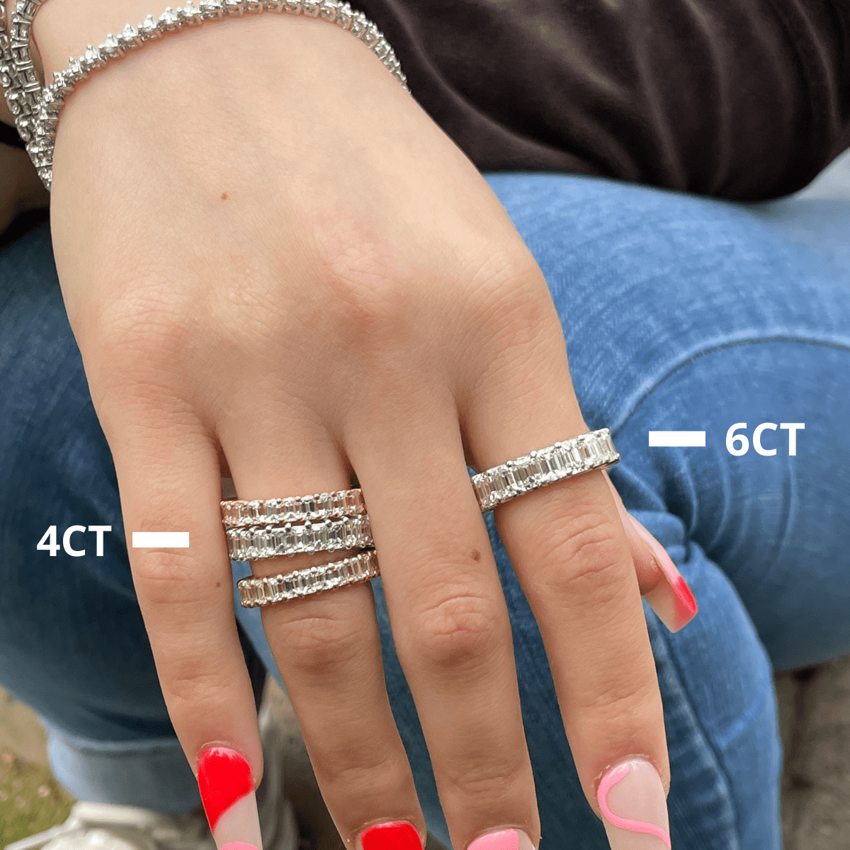 6 carat diamond eternity band store