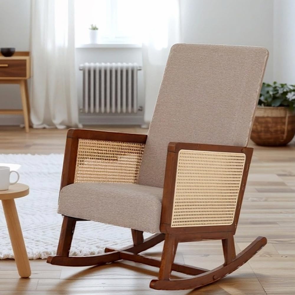 Royaloak Vega Wooden Rocking Chair Solid Wood Modern Design Rocking ...