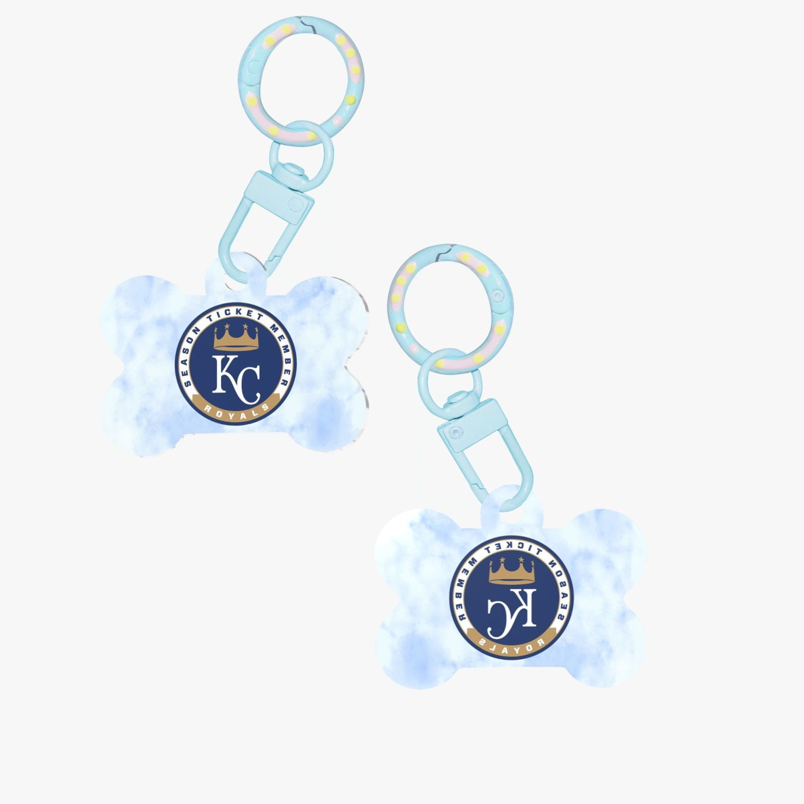 Royals ‌Baseball Team Bone-shaped acrylic pet tags - Custom Baseball ...