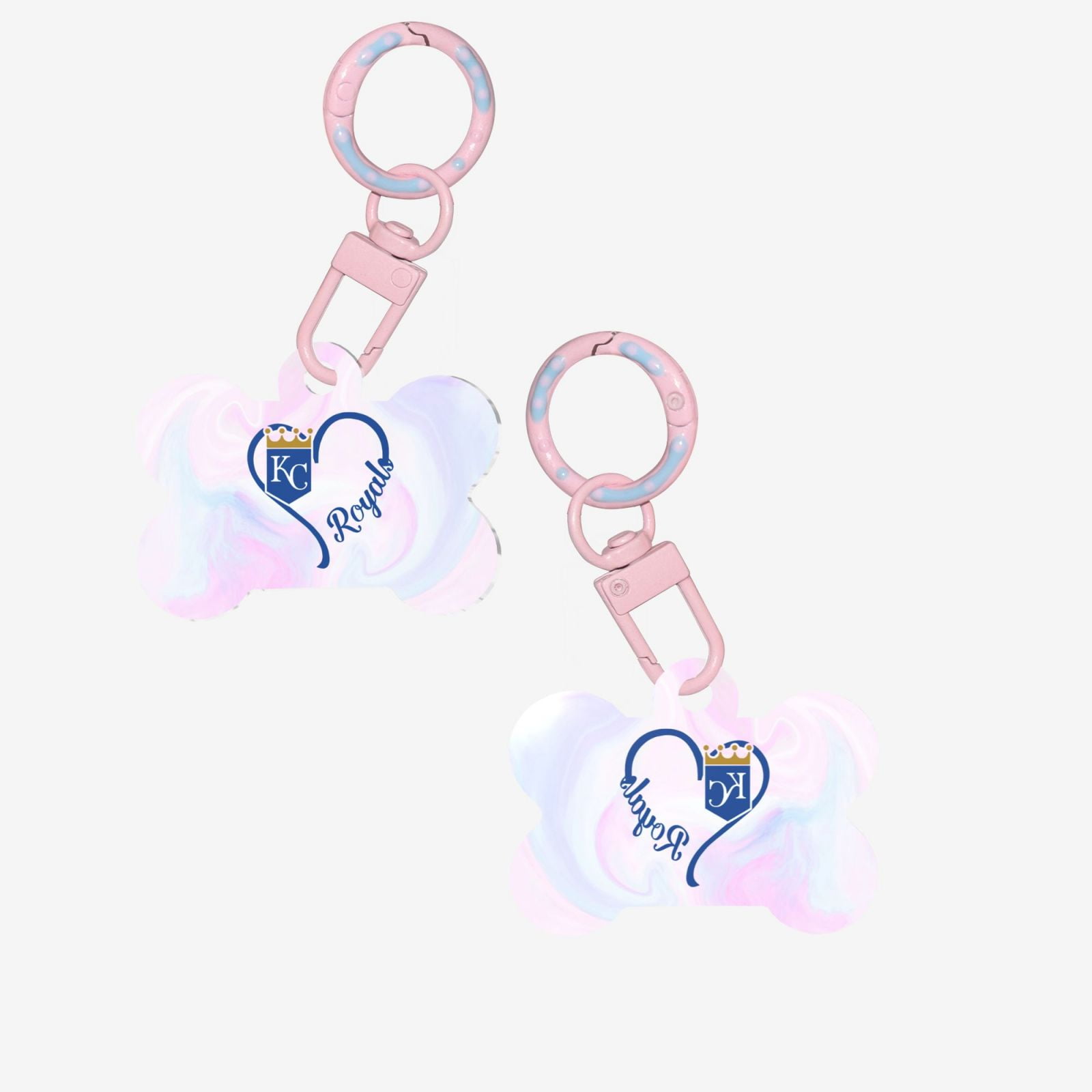 Royals ‌Baseball Team Bone-shaped acrylic pet tags - Custom Baseball ...
