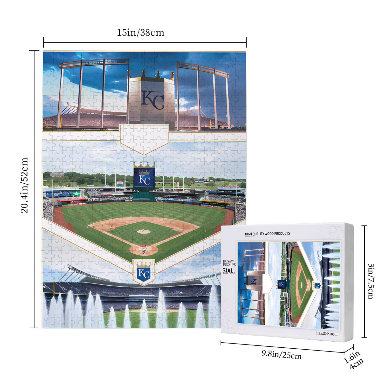 Royals Baseball Team Customized Adult Jigsaw Puzzle 500 Pieces ...