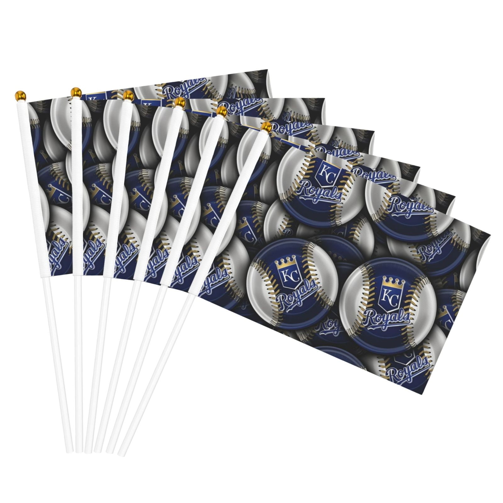 Royals Baseball Team Double Sided Hand Waving Flag(Pack of 6 or 10 ...