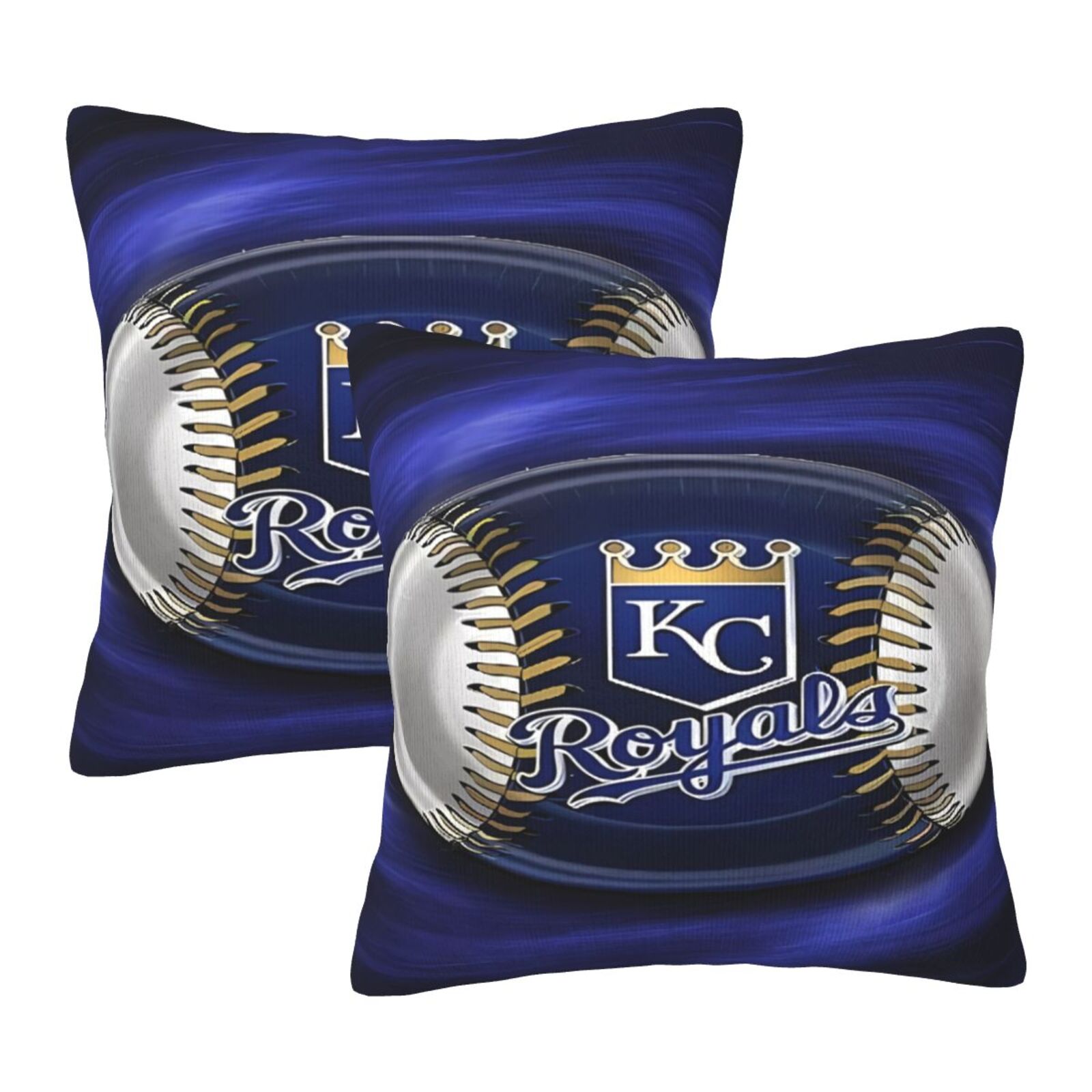 Royals Baseball Team Double Sided Plush Pillow Cover (2 Pack), Sofa ...