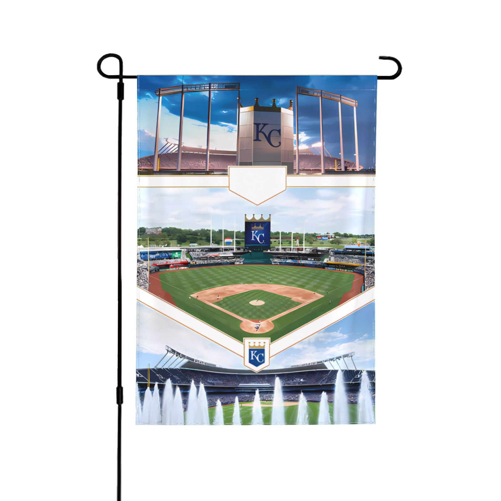 Royals Baseball Team Front Garden Flag, Fans Spectator Flag Hanging ...