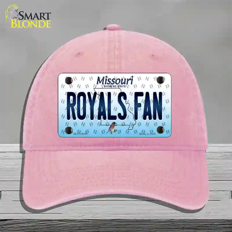Royals Fan Missouri Novelty License Plate Hat Unconstructed Cotton Pink ...