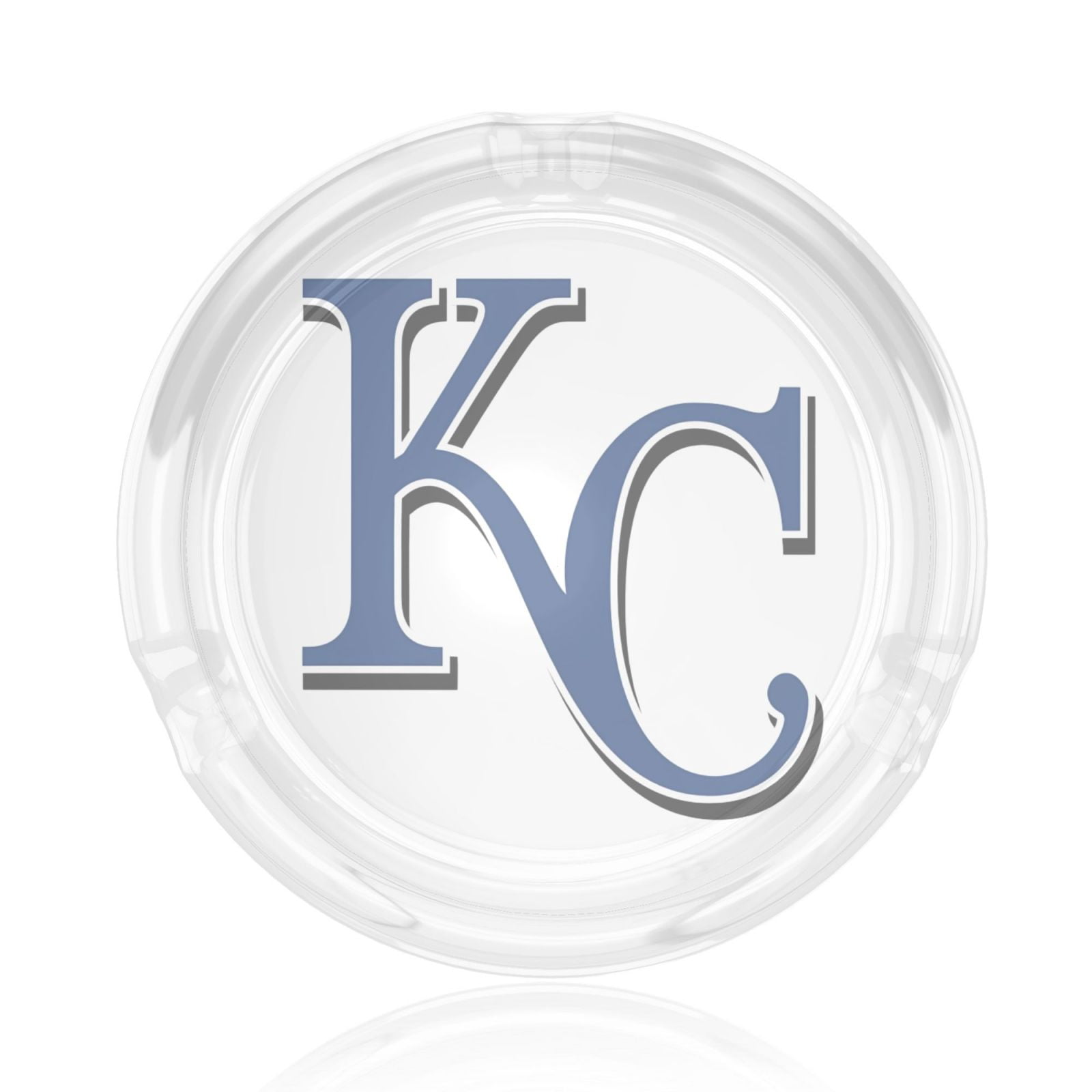 Royals Team Round Glass Ashtray, Customized With Baseball Theme ...