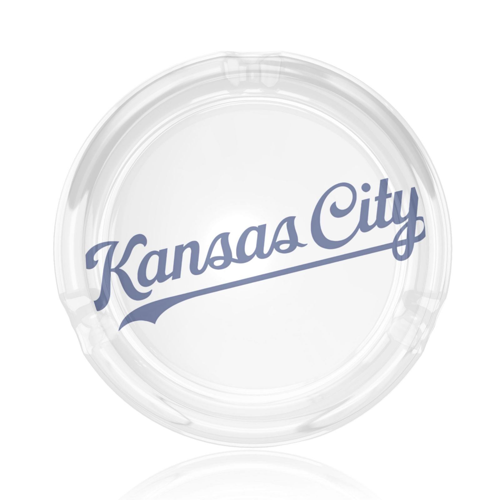 Royals Team Round Glass Ashtray, Customized With Baseball Theme ...