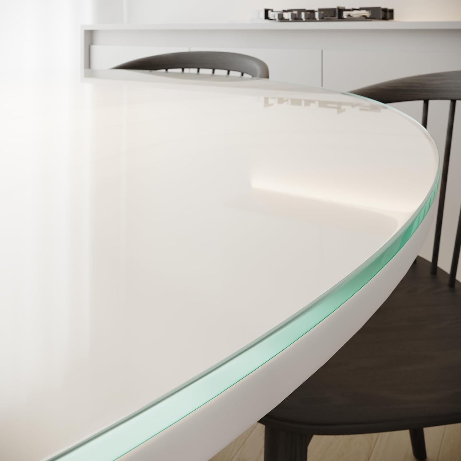 Royalty 60" Inch Round Tempered Glass Top - Clear Table Top Glass ...