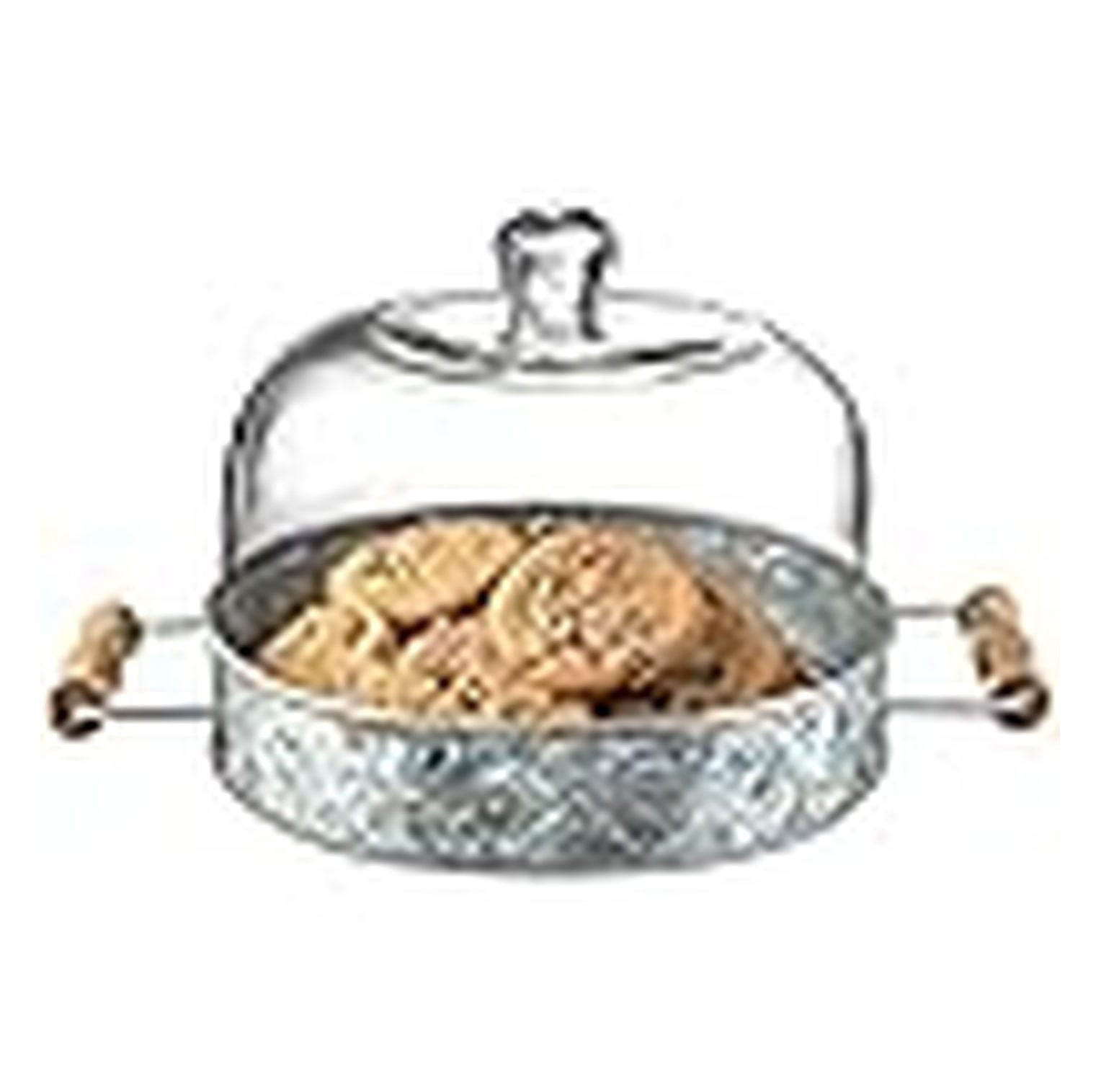 Royalty Art Farmhouse Cake Plate with Glass Dome, Rustic Kitchen and ...