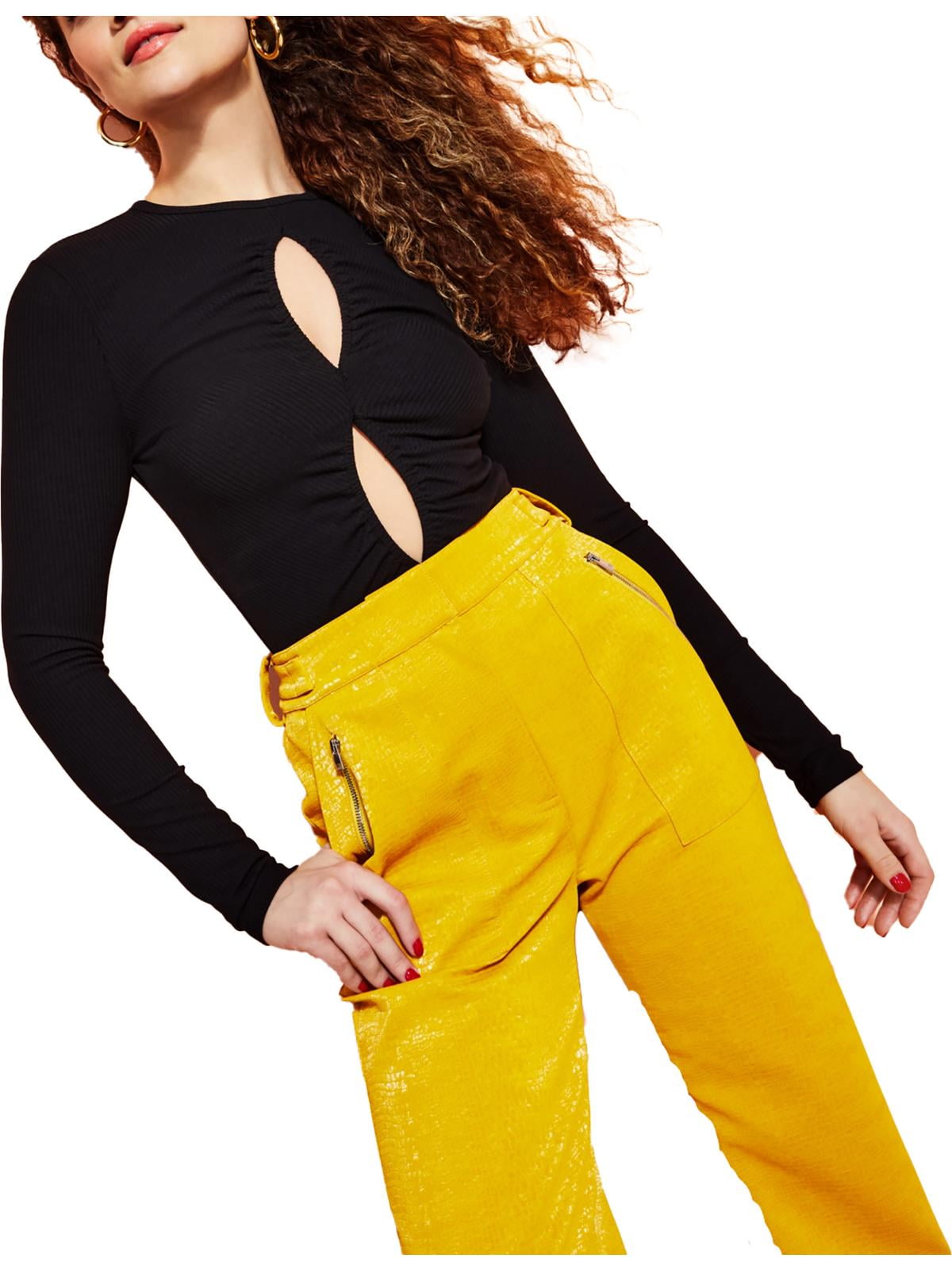 Royalty By Maluma Womens Ribbed Cut-Out Bodysuit - Walmart.com