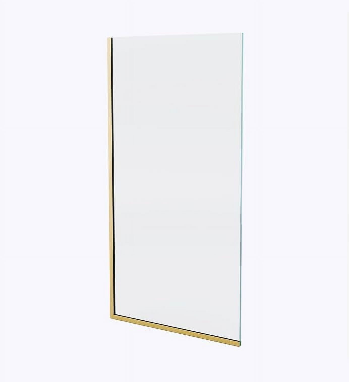 Royalty Fixed Shower Screen for Bathroom - 3/8'' Thick Clear Tempered ...