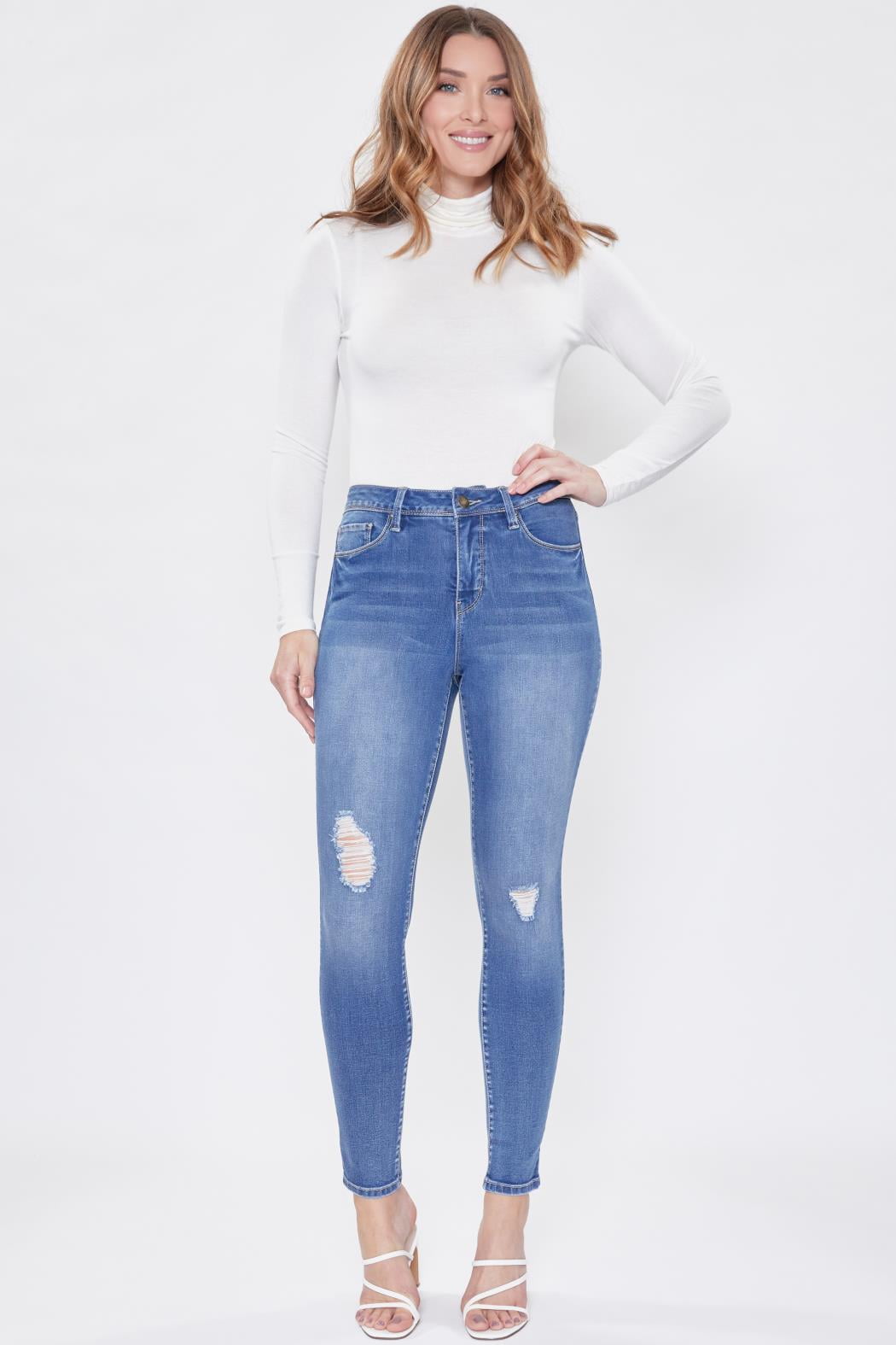 Royalty For Me Women's High -Rise Basic Skinny Jeans - Walmart.com