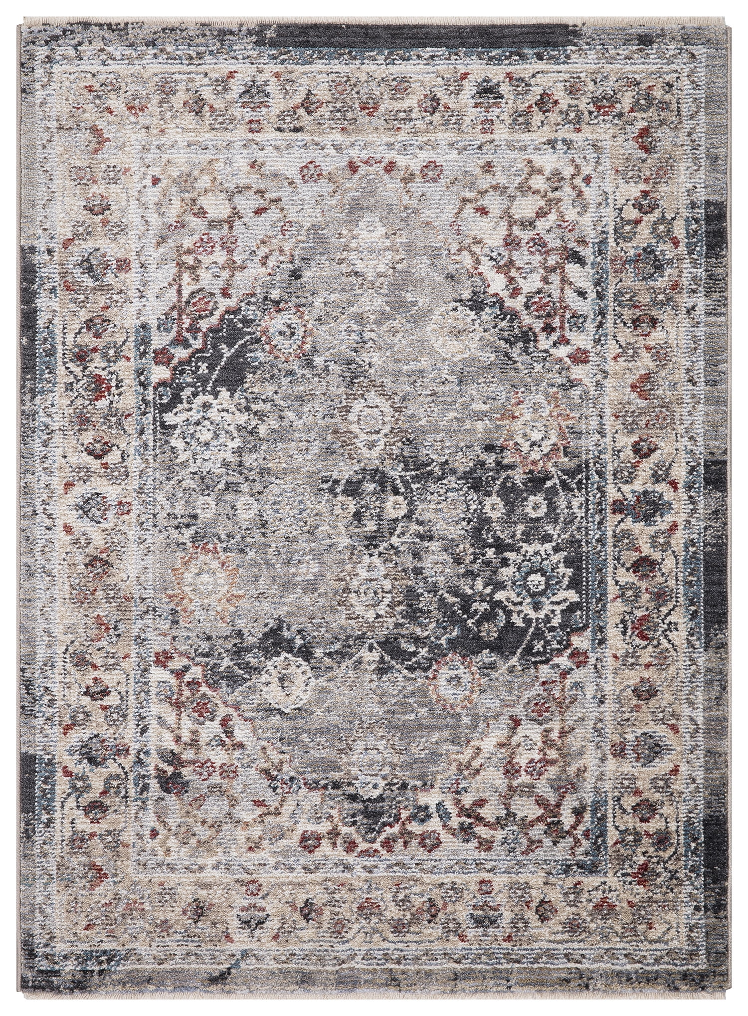 Royalty Gray 5 ft. x 7 ft. Traditional Area Rug - Walmart.com
