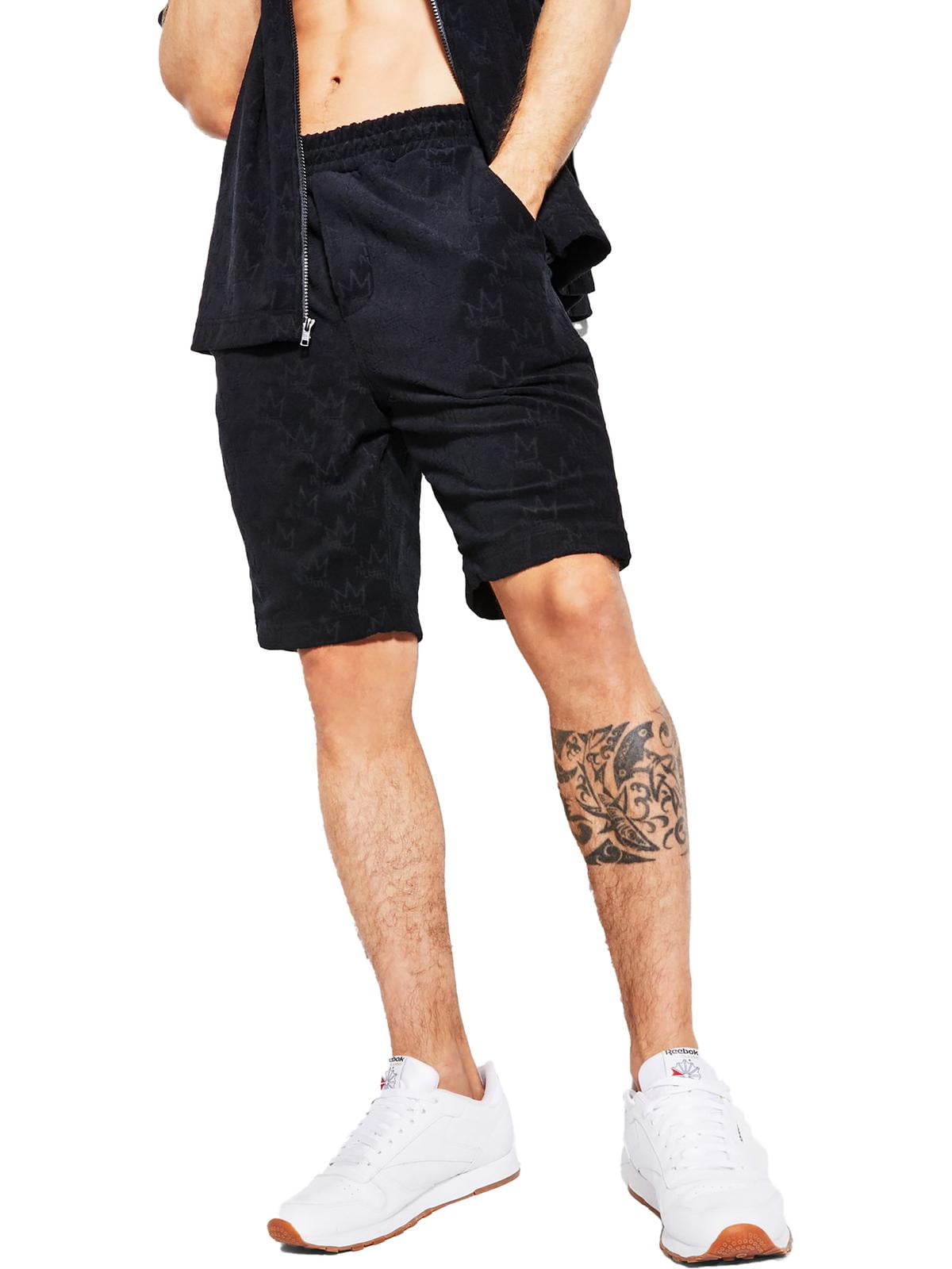 Royalty by Maluma Men's Relaxed-Fit Textured Logo 9-1/2" Terry Shorts ...