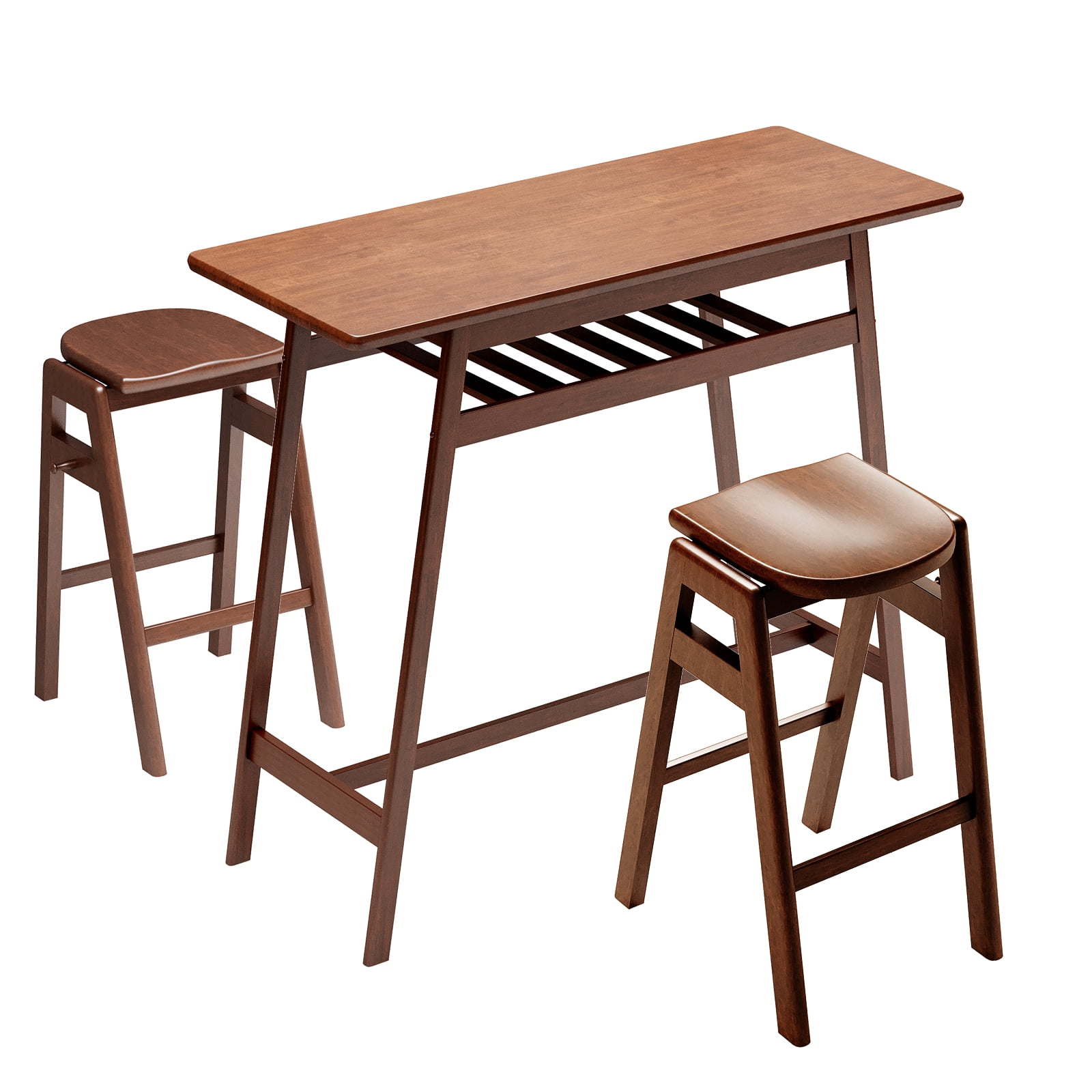 Royard Oaktree 3-piece Bar Table Set with Counter Height Table and ...