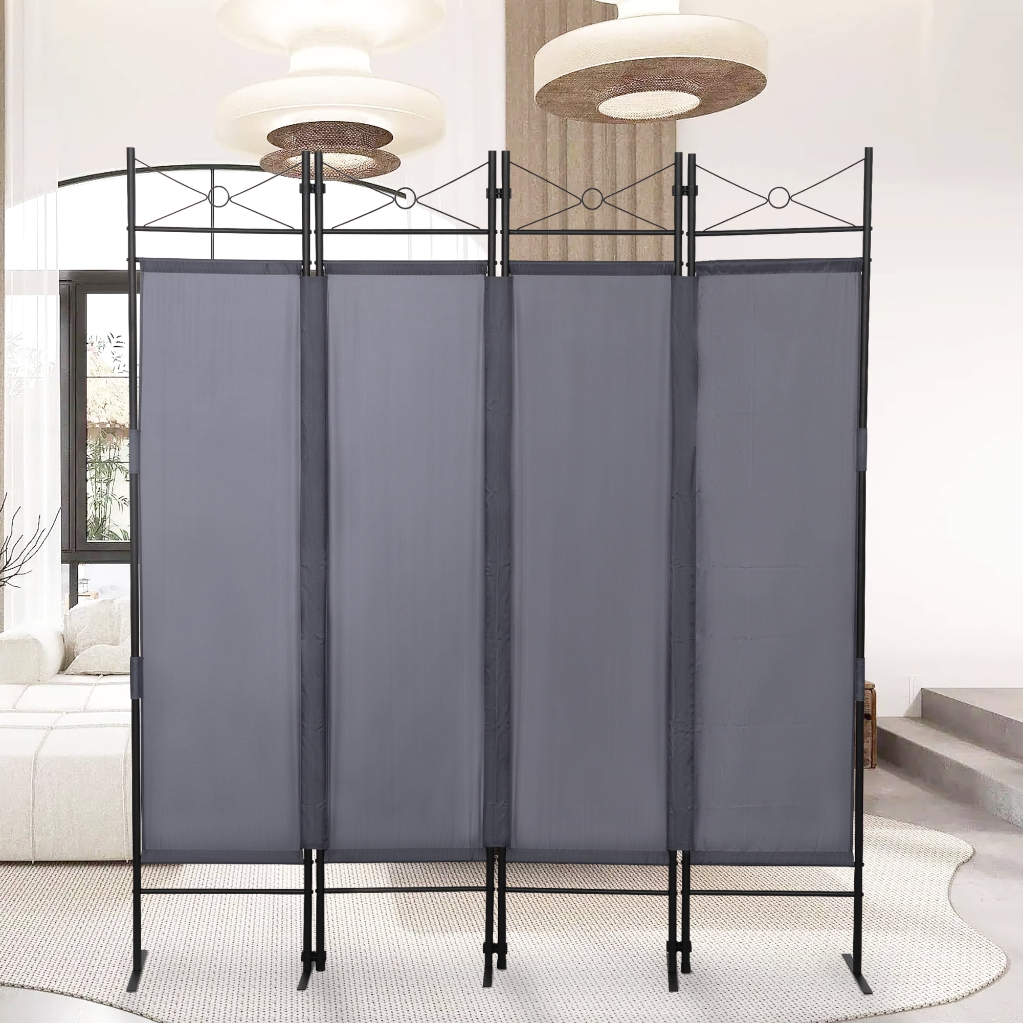 Royard Oaktree 4-panel Folding Privacy Screen, 71" Tall Room Divider ...