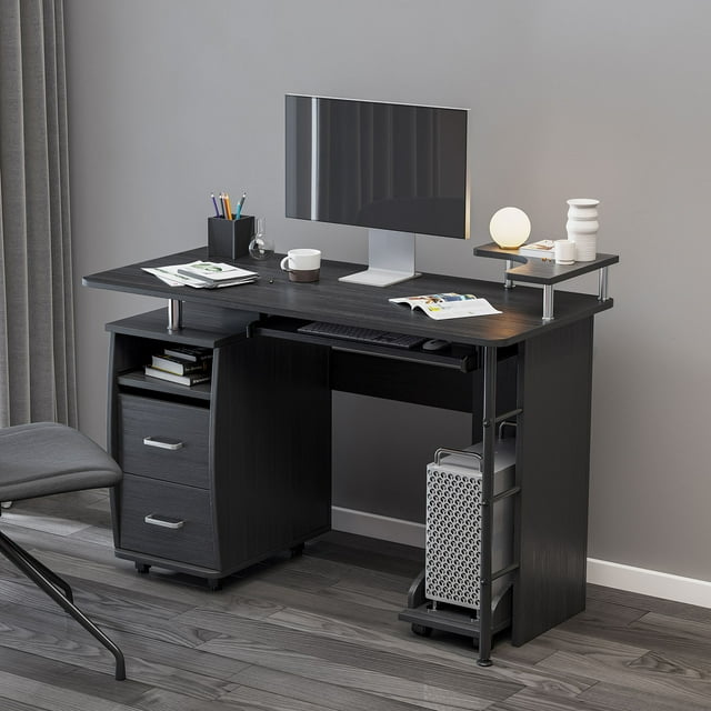 Royard Oaktree 47 inches Wood Computer Desk with 2 Drawers and Storage ...