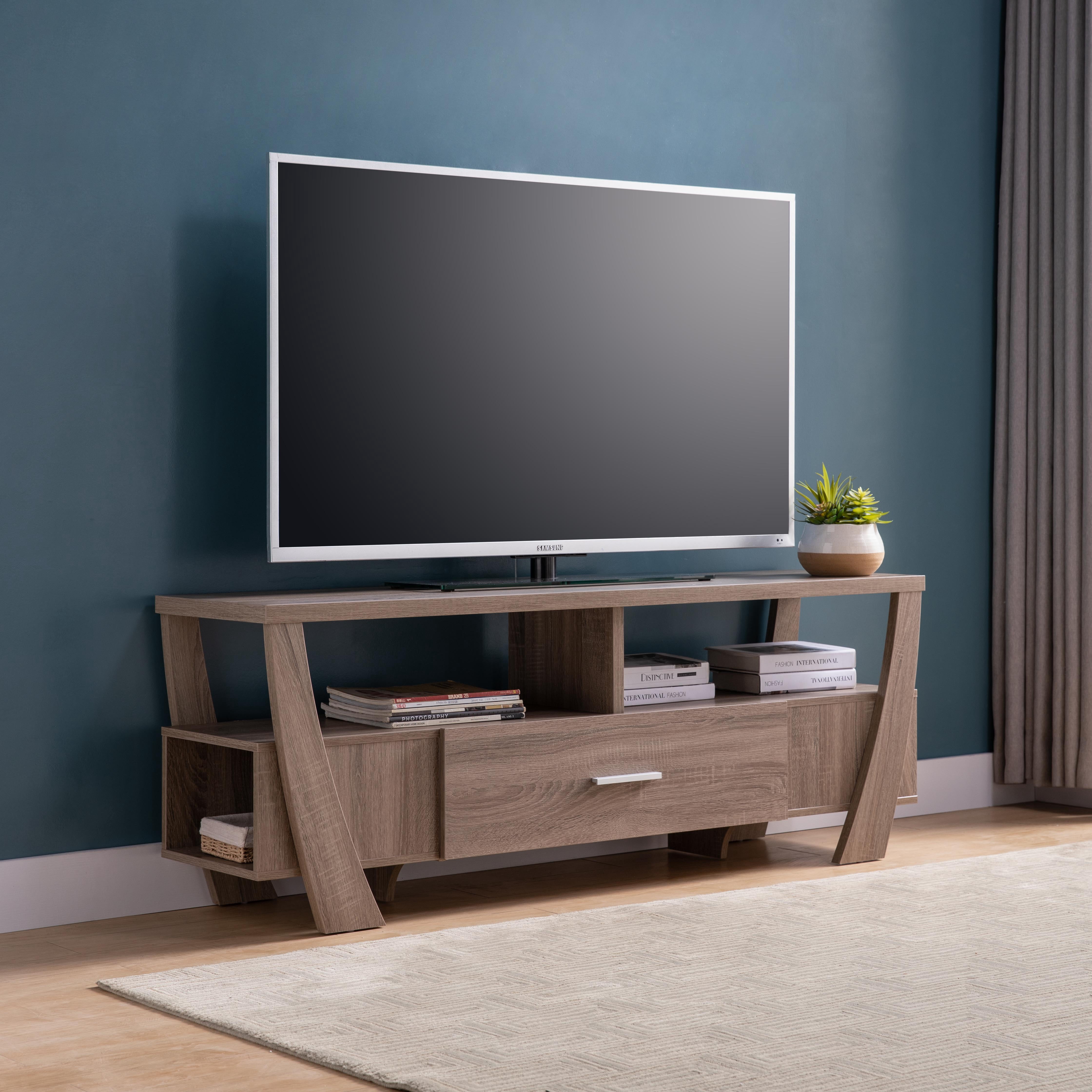 Royard Oaktree TV Stand with U-shaped Design for TVs Up to 65 ...