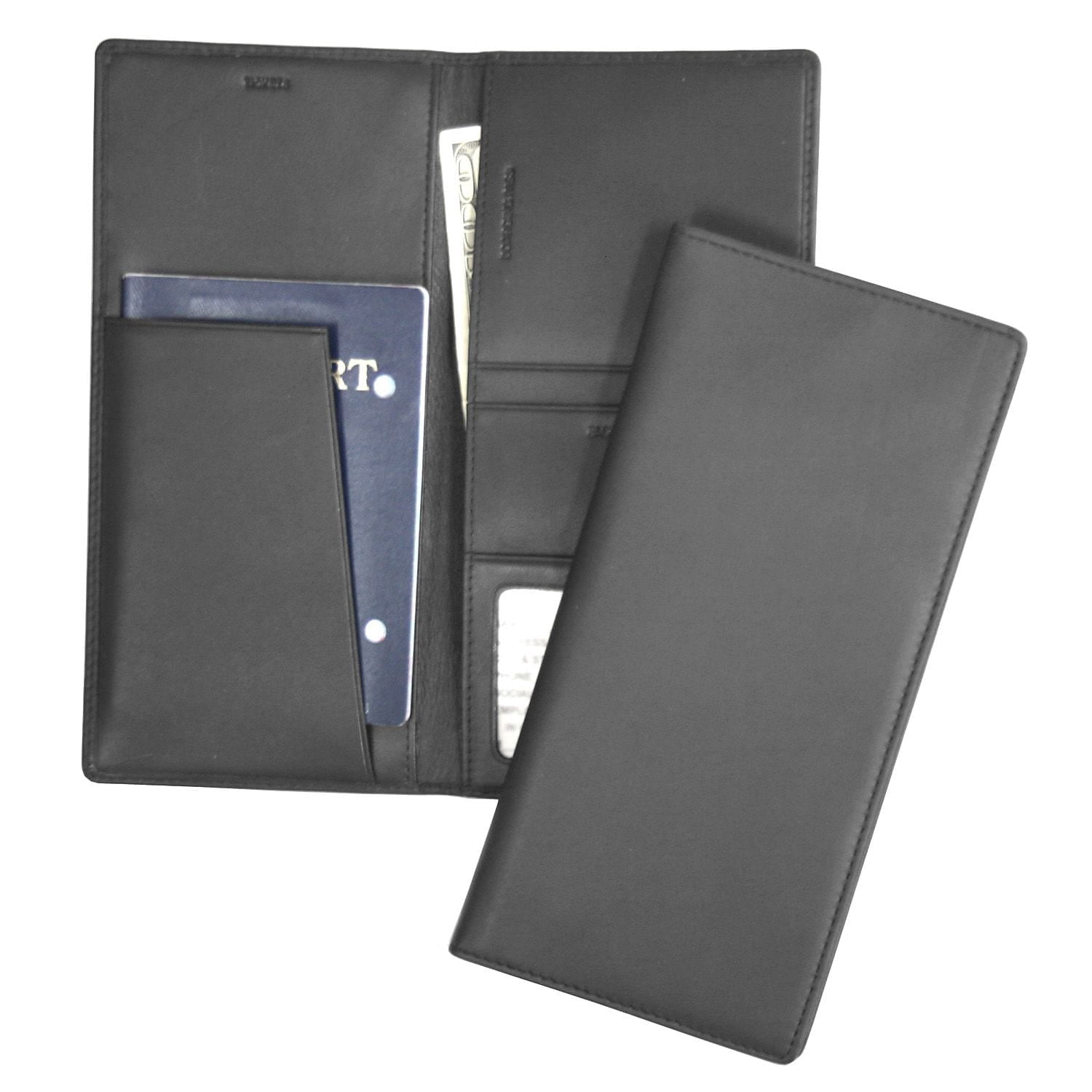 Royce Leather Passport Ticket Holder Black (211-BLACK-5) - Walmart.com