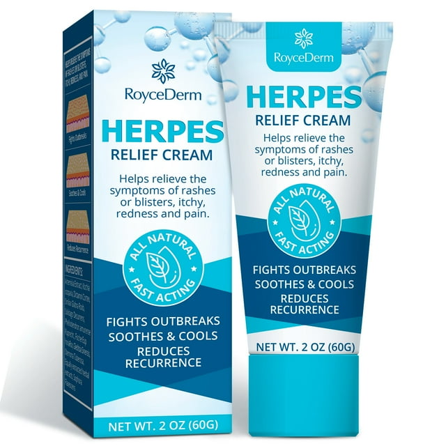 Roycederm Herpes Cream, Natural Soothing Relief for Sensitive Skin ...