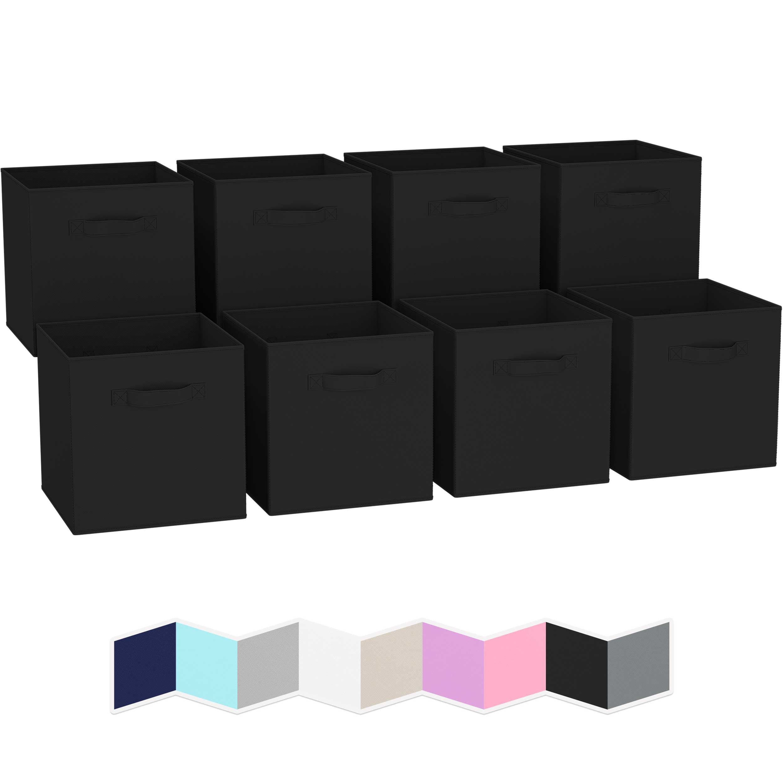 Royexe Storage Cubes - 11 inch Cube Storage Bins (Set of 8). Fabric ...
