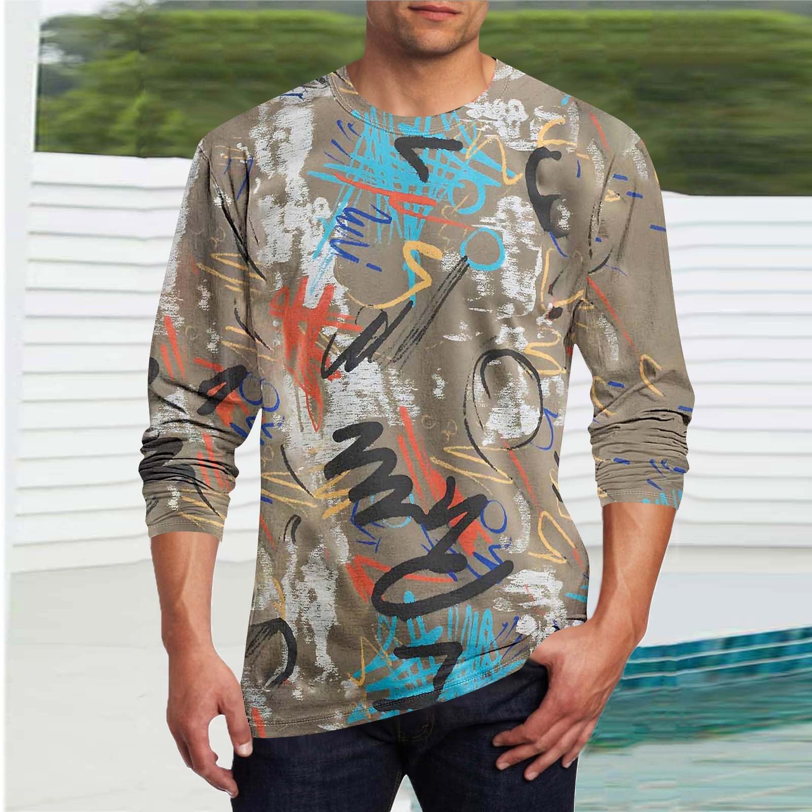 Royisotas Pullover T Shirts for Men Casual Tops Big and Tall Long ...