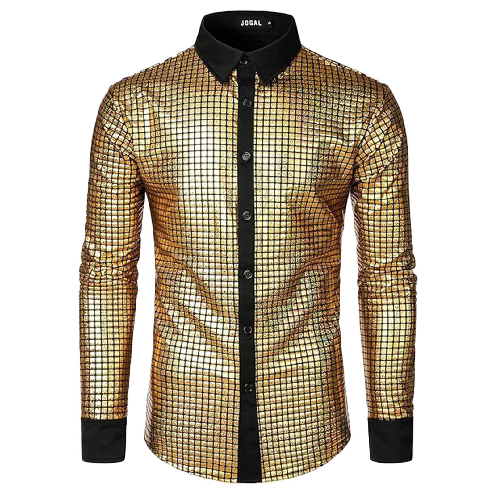 Royisotas Trendy Shirts for Men Dancing Button Down Shirt Party ...
