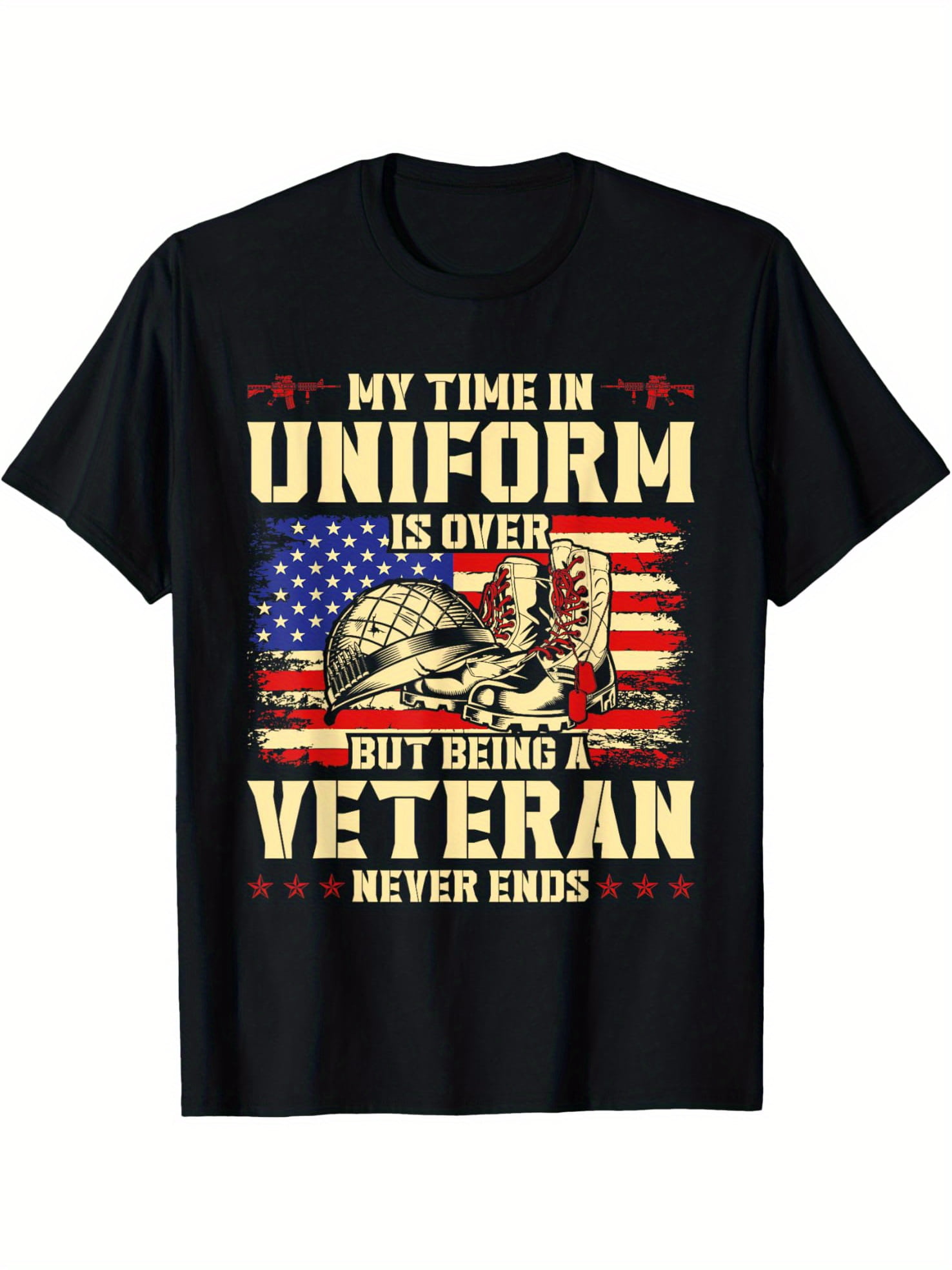 Royjerl American Flag with Soldier Silhouette Design Men's Beefy-T ...