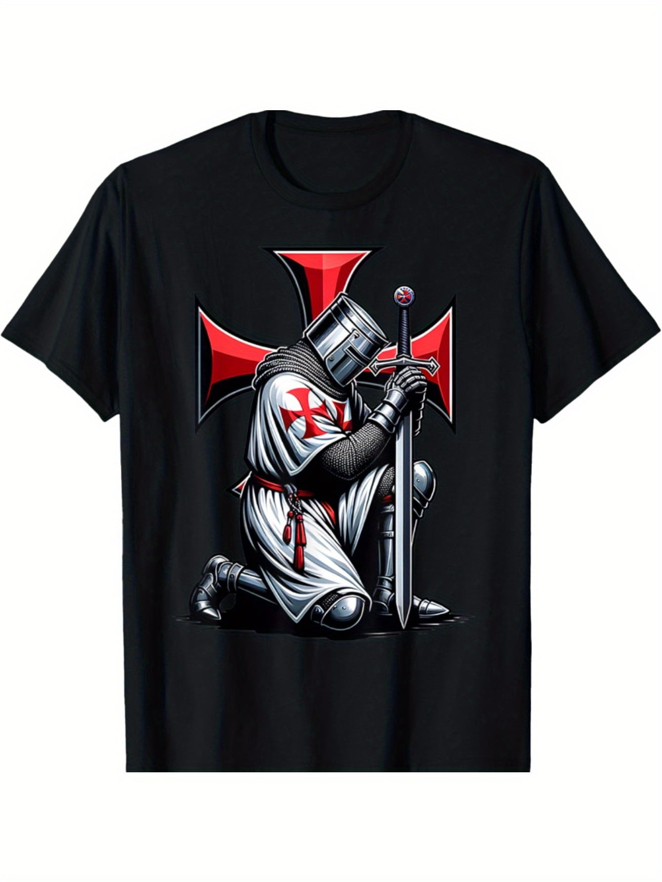 Royjerl Templar Knight Christian Warrior Crusader Men's Beefy-T Unisex 180g Lightweight Cotton T ...