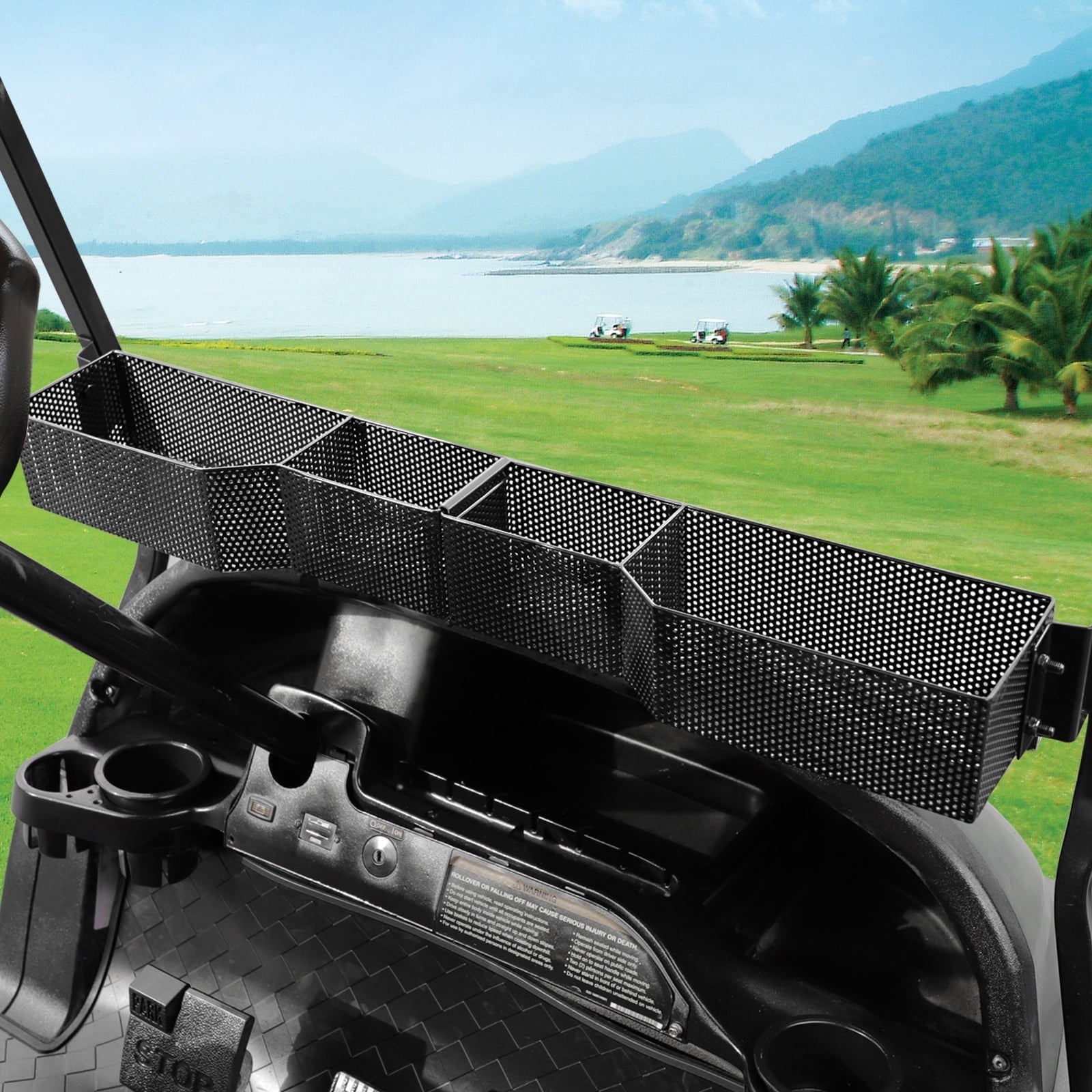 Roykaw Golf Cart Front Basket, Golf Cart Dash Tray Organizer for Club ...