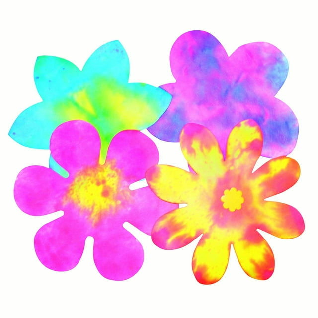 Roylco® Color Diffusing Paper Flowers, 9", 80 per pack, Set of 3 packs ...