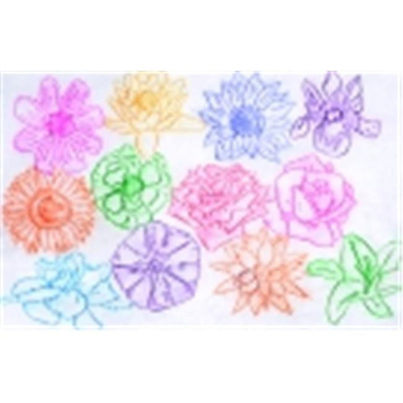 Roylco Flowers Rubbing Plate - 4.5 x 6.5 in. - Set - 16 - Walmart.com