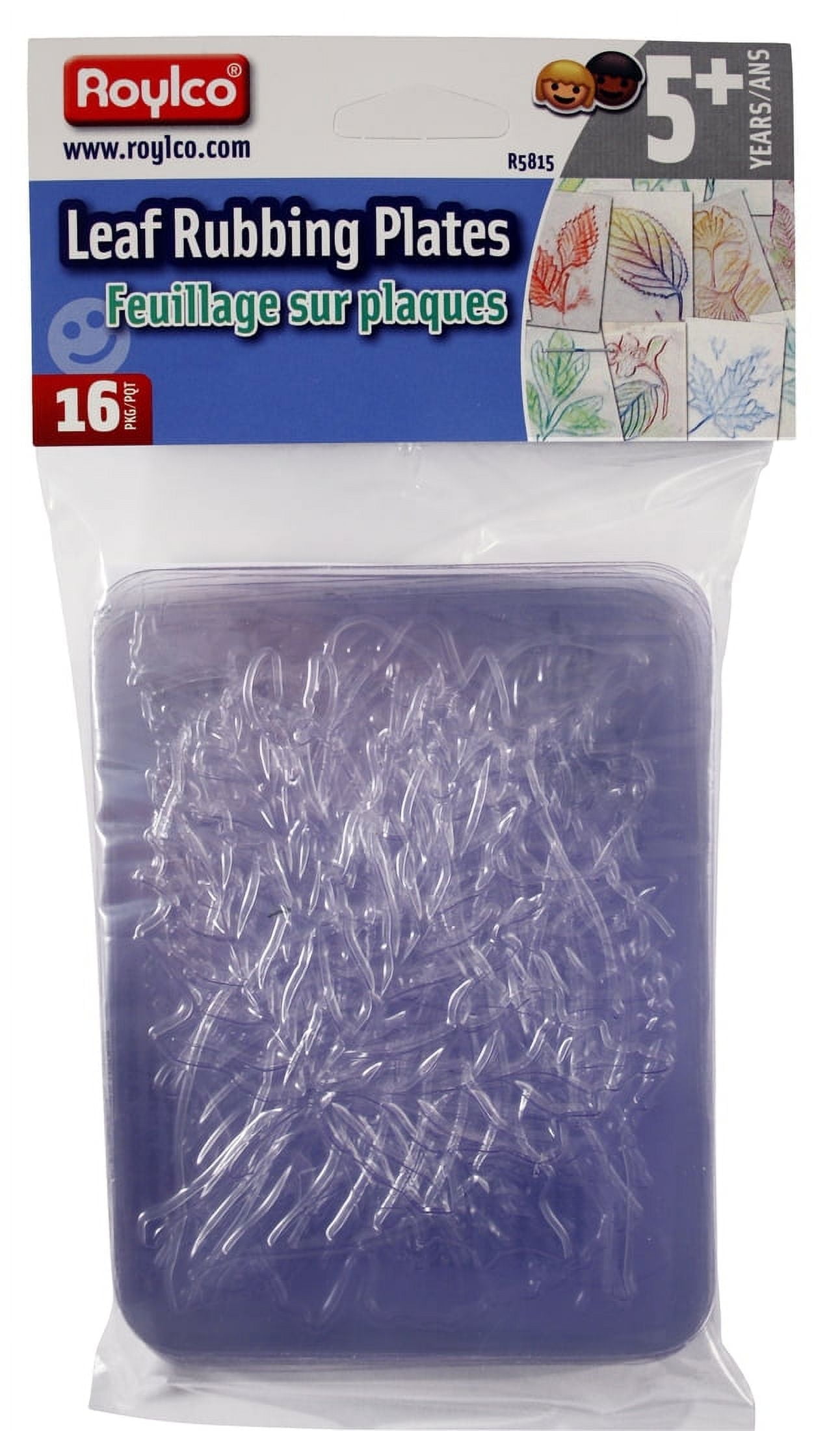 Roylco Leaf Rubbing Plates, 4 x 5 Inches, Set of 16 - Walmart.com
