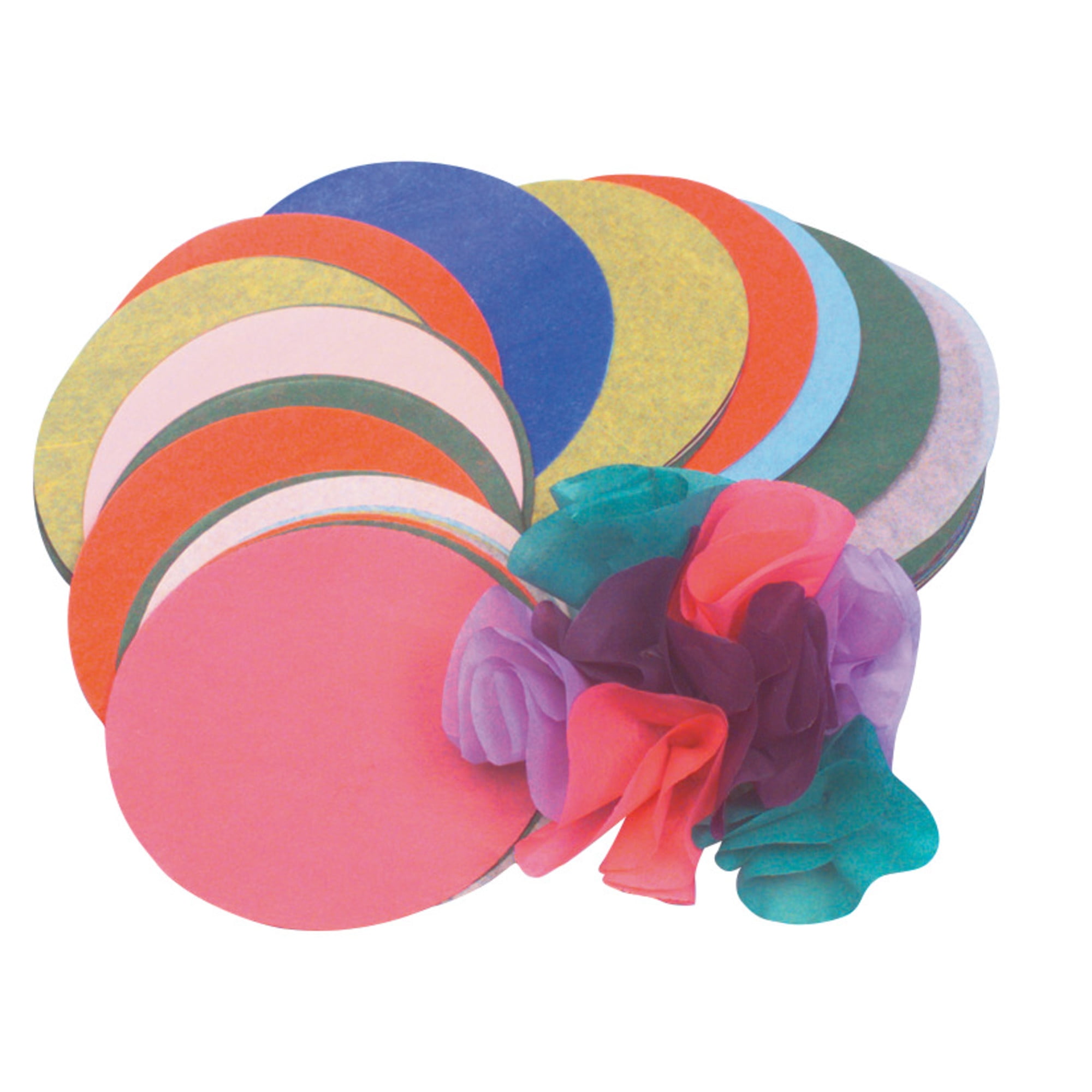 Roylco Pre-Cut Tissue Paper Circles, 4 Inch, Assorted Colors, Pack of ...