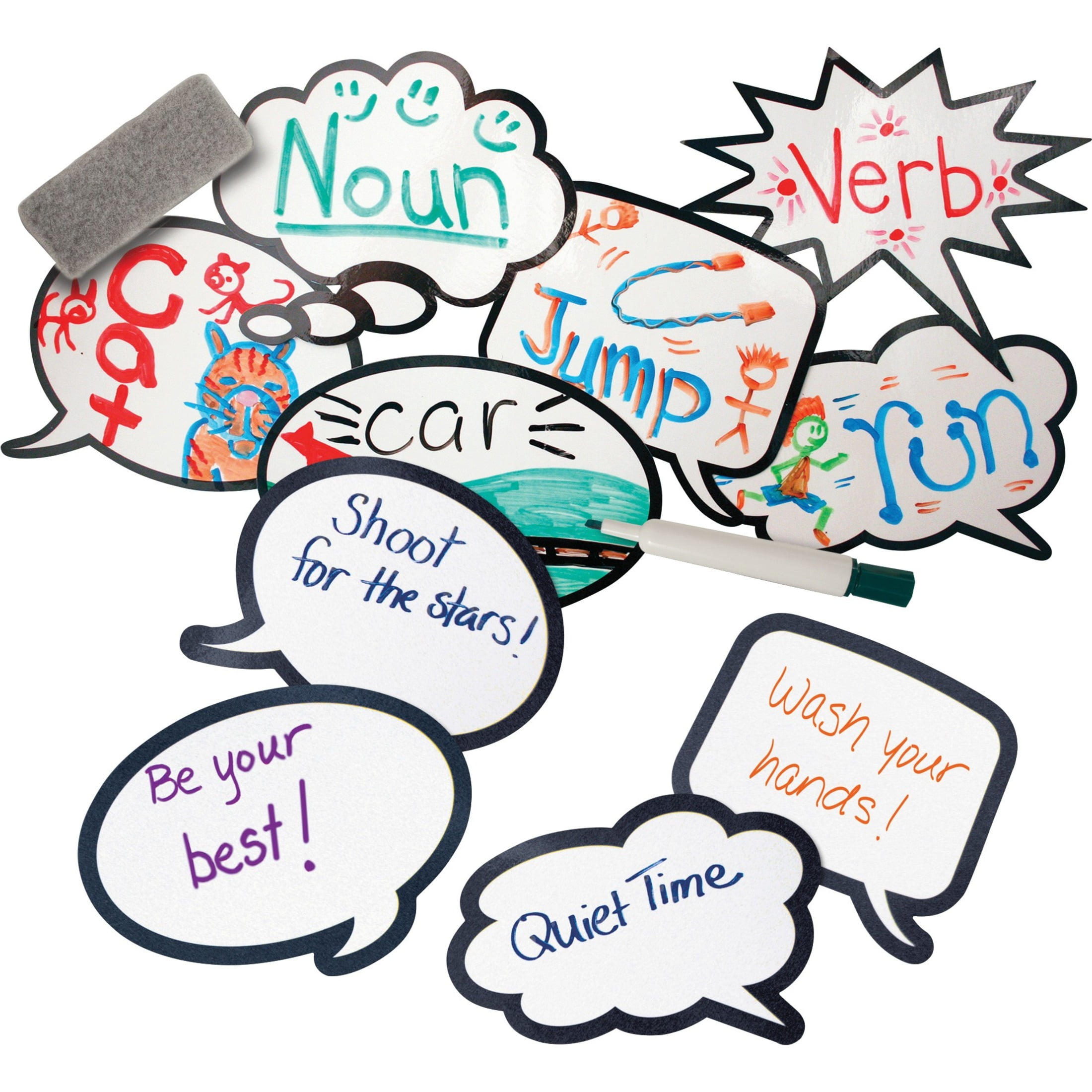 Roylco, RYLR49621, Laminated Speech Bubbles, 12 / Set, White - Walmart.com