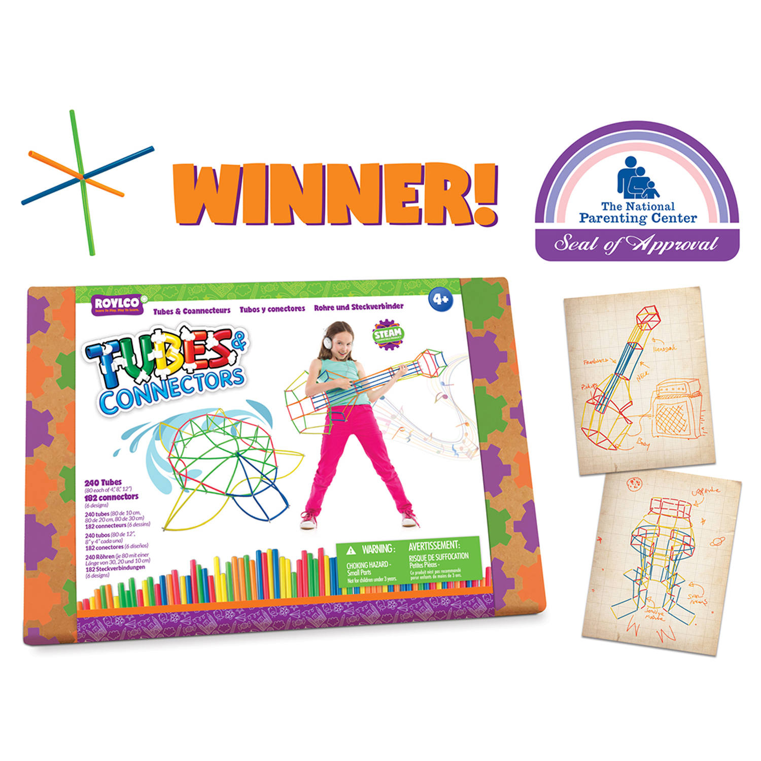 Roylco Tubes and Connectors Building Set (422 Pieces) - Walmart.com