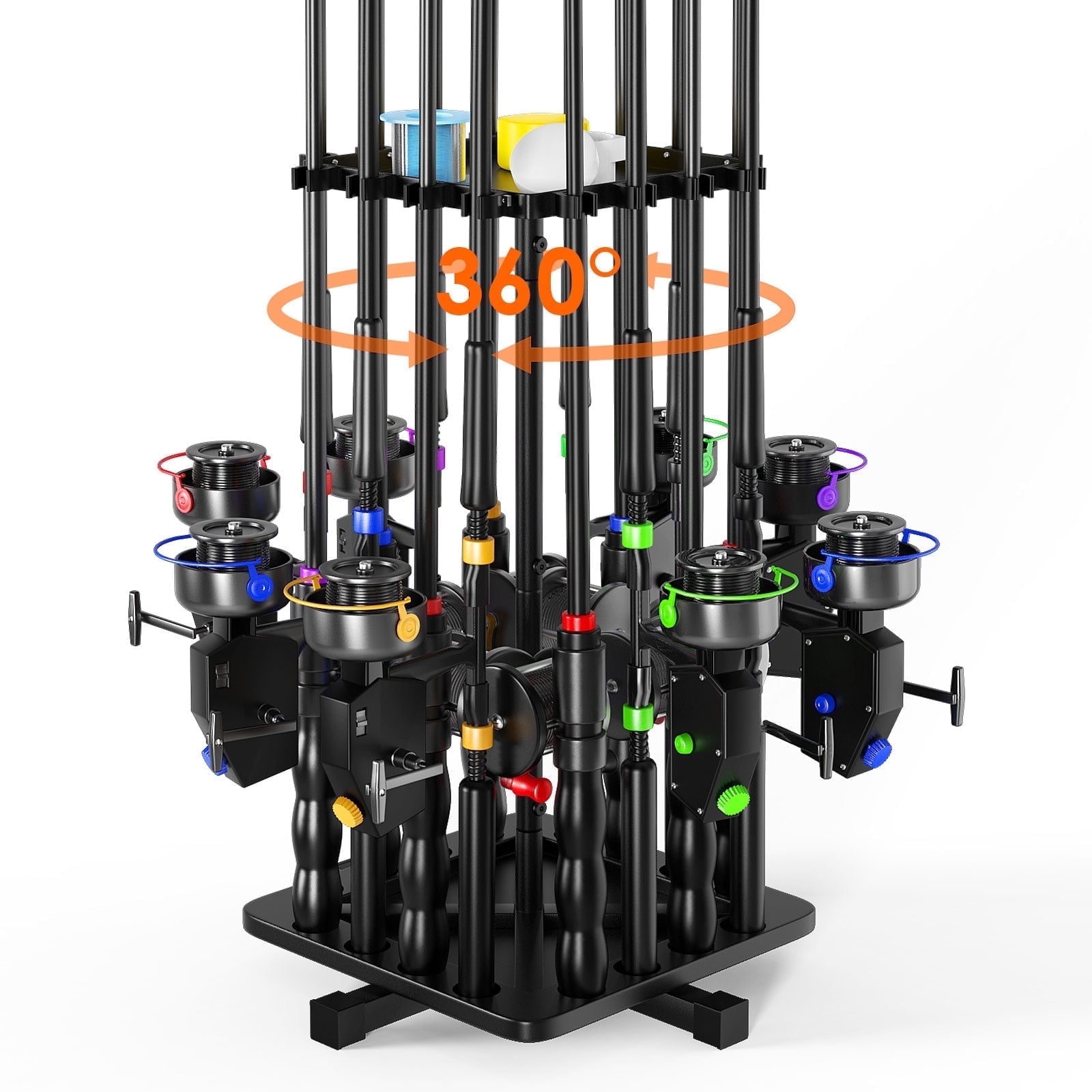 Roylvan Fishing Rod Rack, Fishing Pole Stand Holds up to 16 Rods ...