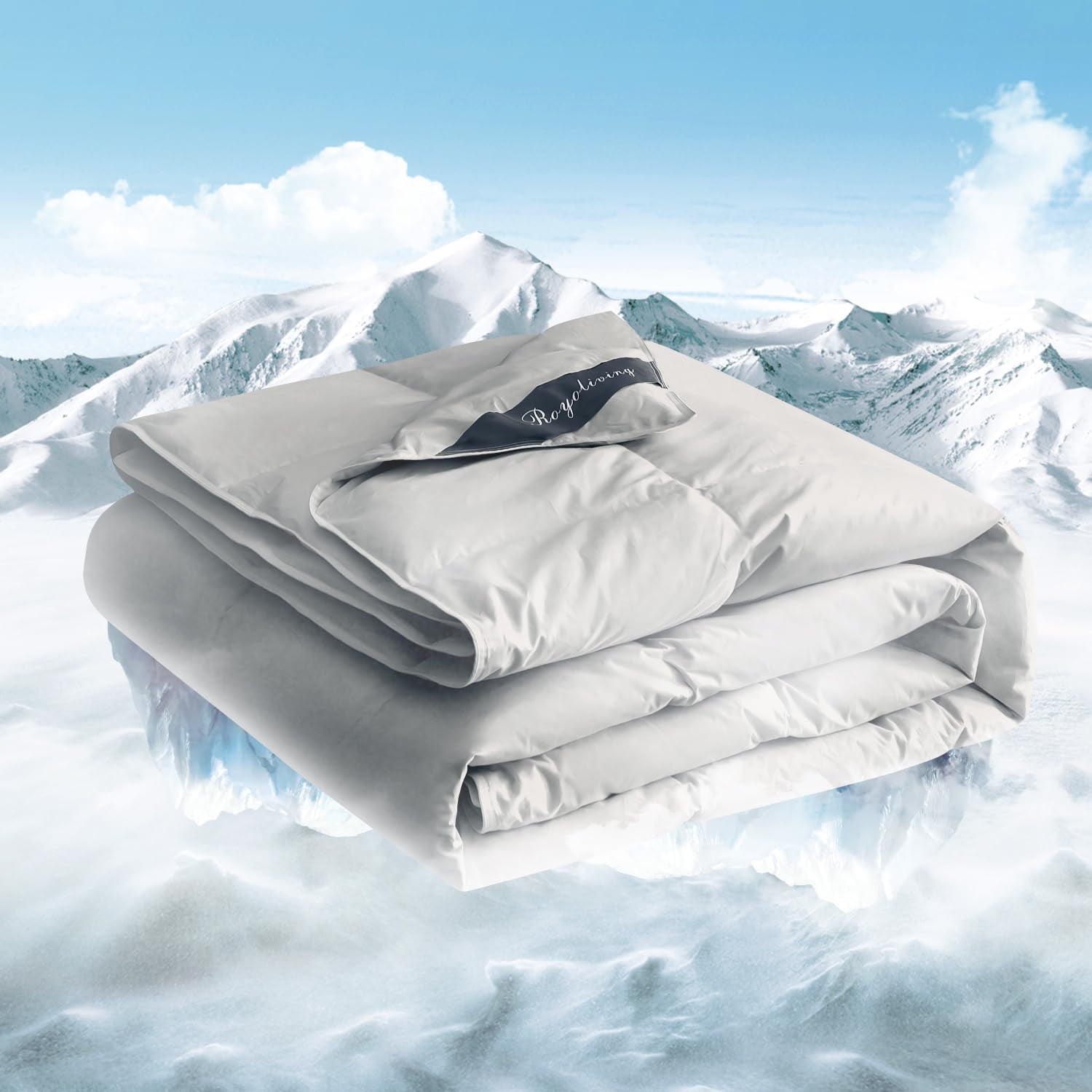 Royoliving Premium Lightweight Feathers Down Comforter Luxurious Summer ...