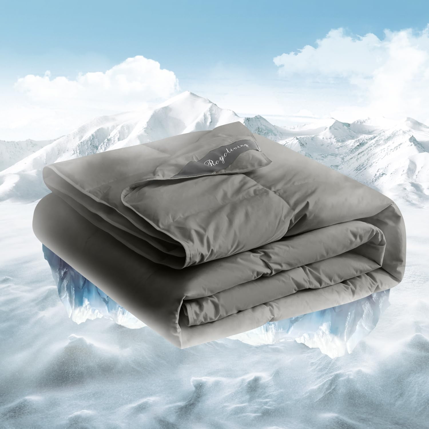 Royoliving Premium Lightweight Feathers Down Comforter Luxurious Summer ...