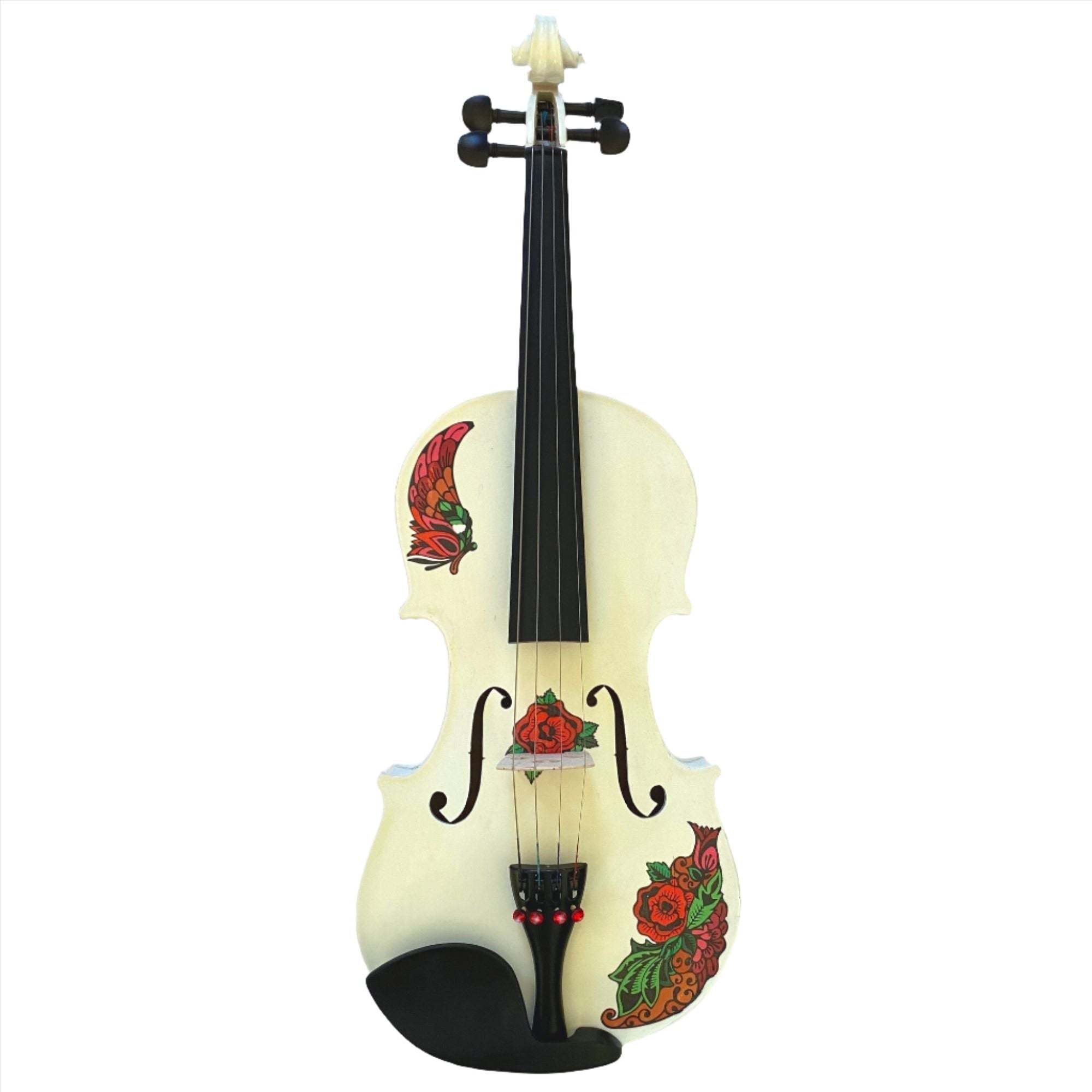 Rozanna's Butterfly Rose Tattoo Violin Outfit, 4/4 Size, Wood Body ...