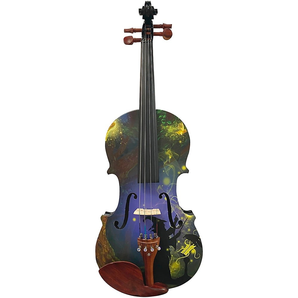 Wizard Violin Outfit w Matching Carbon Fiber Bow Case Crystal Fine ...