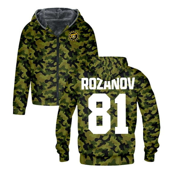 Rozanov 81 Logo Heated Rivalry Hooded Jacket Parkas Long Sleeve ...