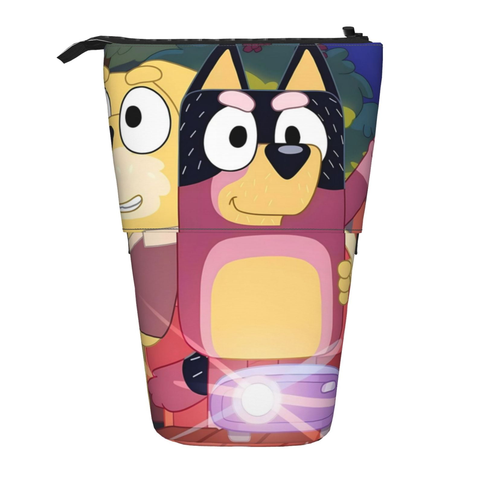 Rozeui Bluey Print Pencil Telescopic Bag Stand-up Retractable ...