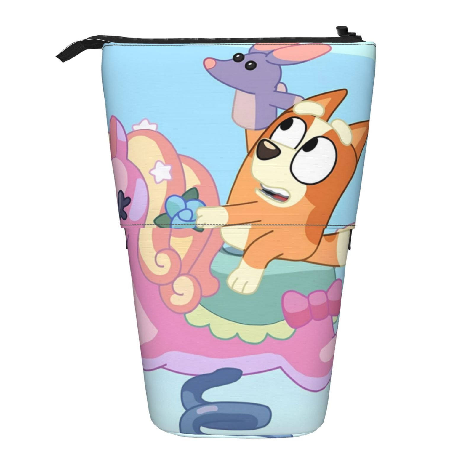 Rozeui Bluey Print Pencil Telescopic Bag Stand-up Retractable ...